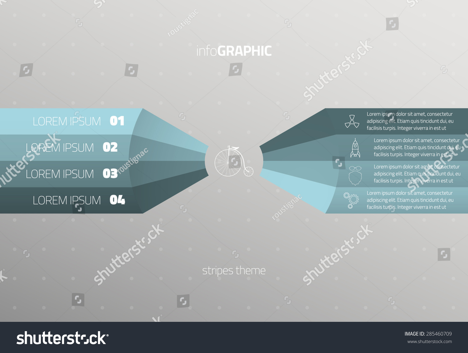 Info Graphic 4 Stripes Theme Stock Vector (Royalty Free) 285460709 ...