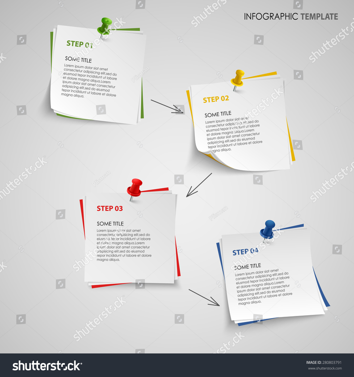 Info Graphic Note Paper Template Stock Vector (Royalty Free) 280803791 ...