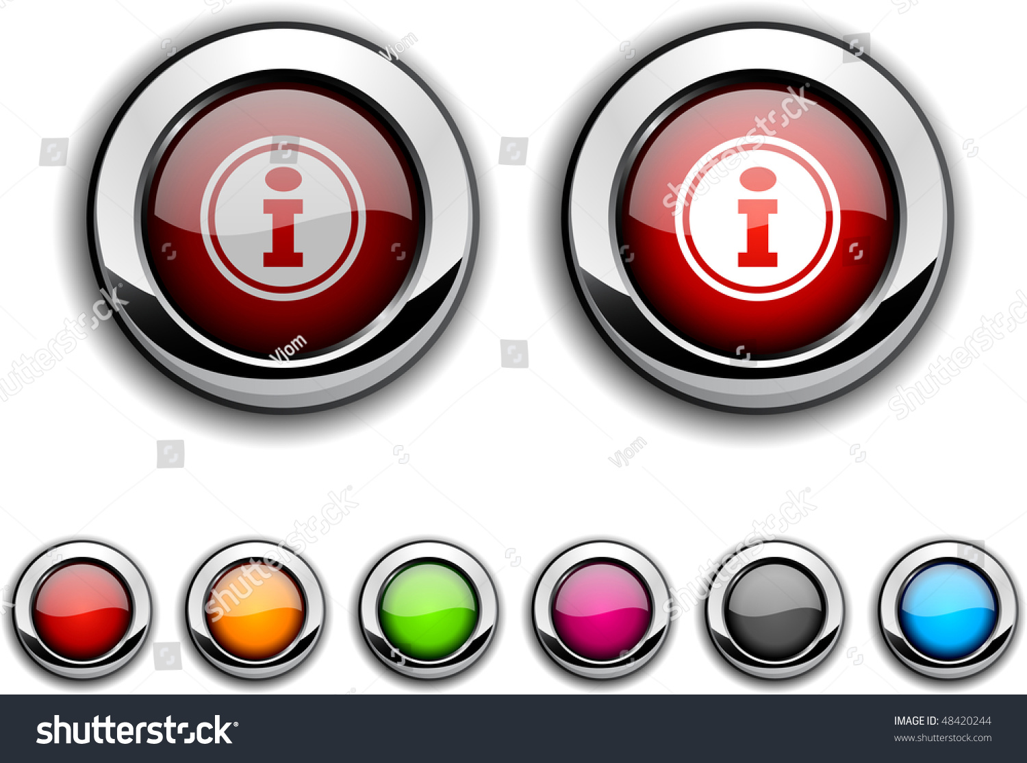 Info Realistic Buttons Vector Illustration Stock Vector (Royalty Free ...