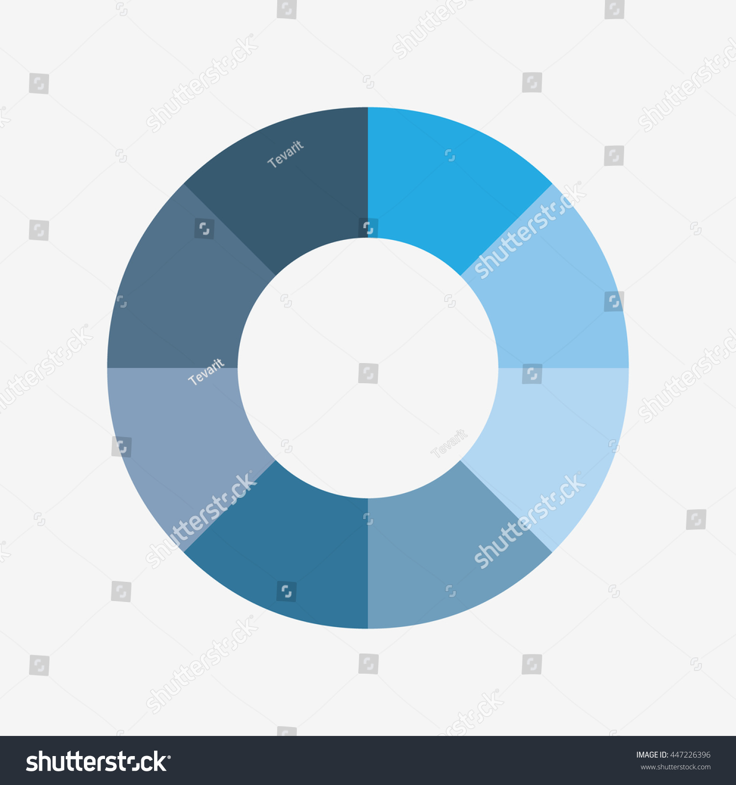 Info Template Pie Blue Charts 8 Stock Vector (Royalty Free) 447226396