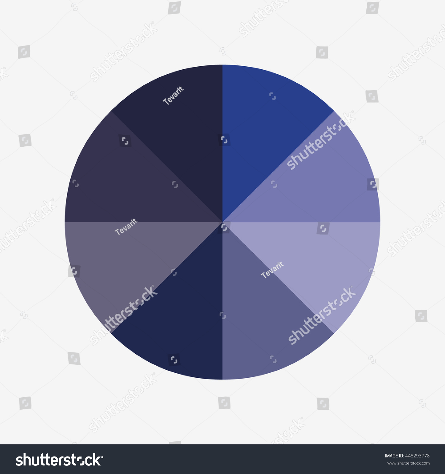 Info Template Pie Blue Charts 8 Stock Vector (Royalty Free) 448293778