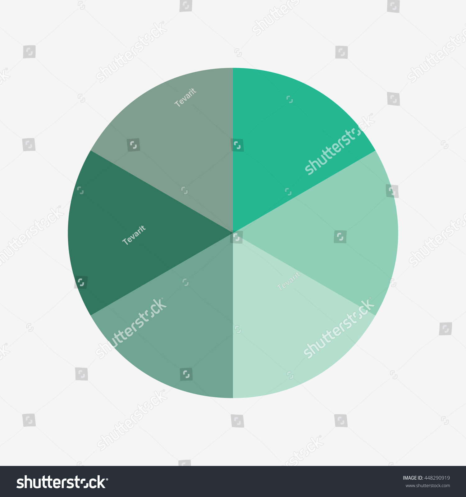 Info Template Pie Green Charts 6: vector de stock (libre de regalías ...