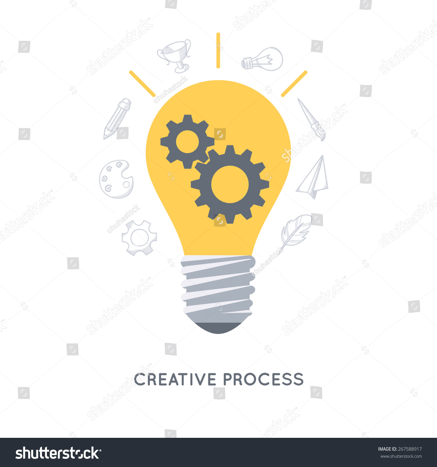 Infographic Background Idea Generation Process Modern Stock Vector ...