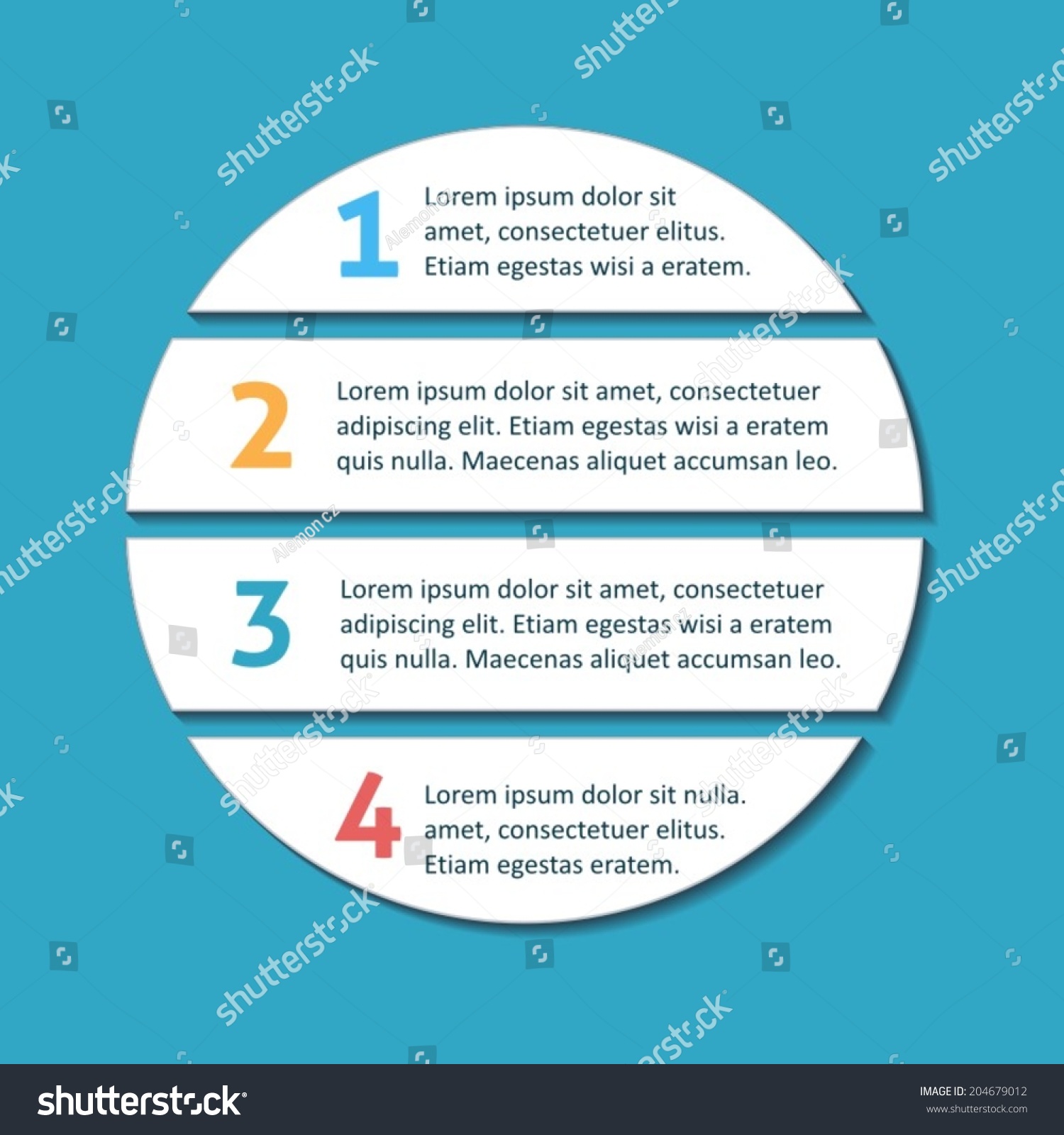 Infographic Background Four Rounded Progress Banners Stock Vector ...