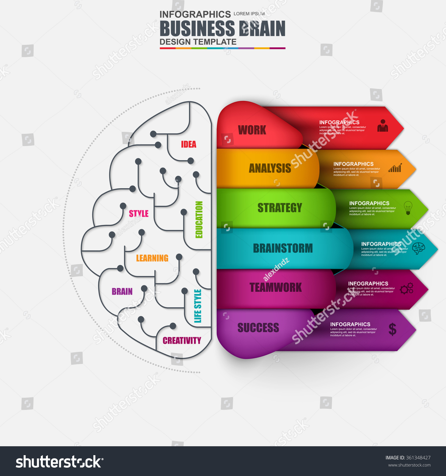 Infographic Brain Vector Design Template Can Stock Vector (Royalty Free ...