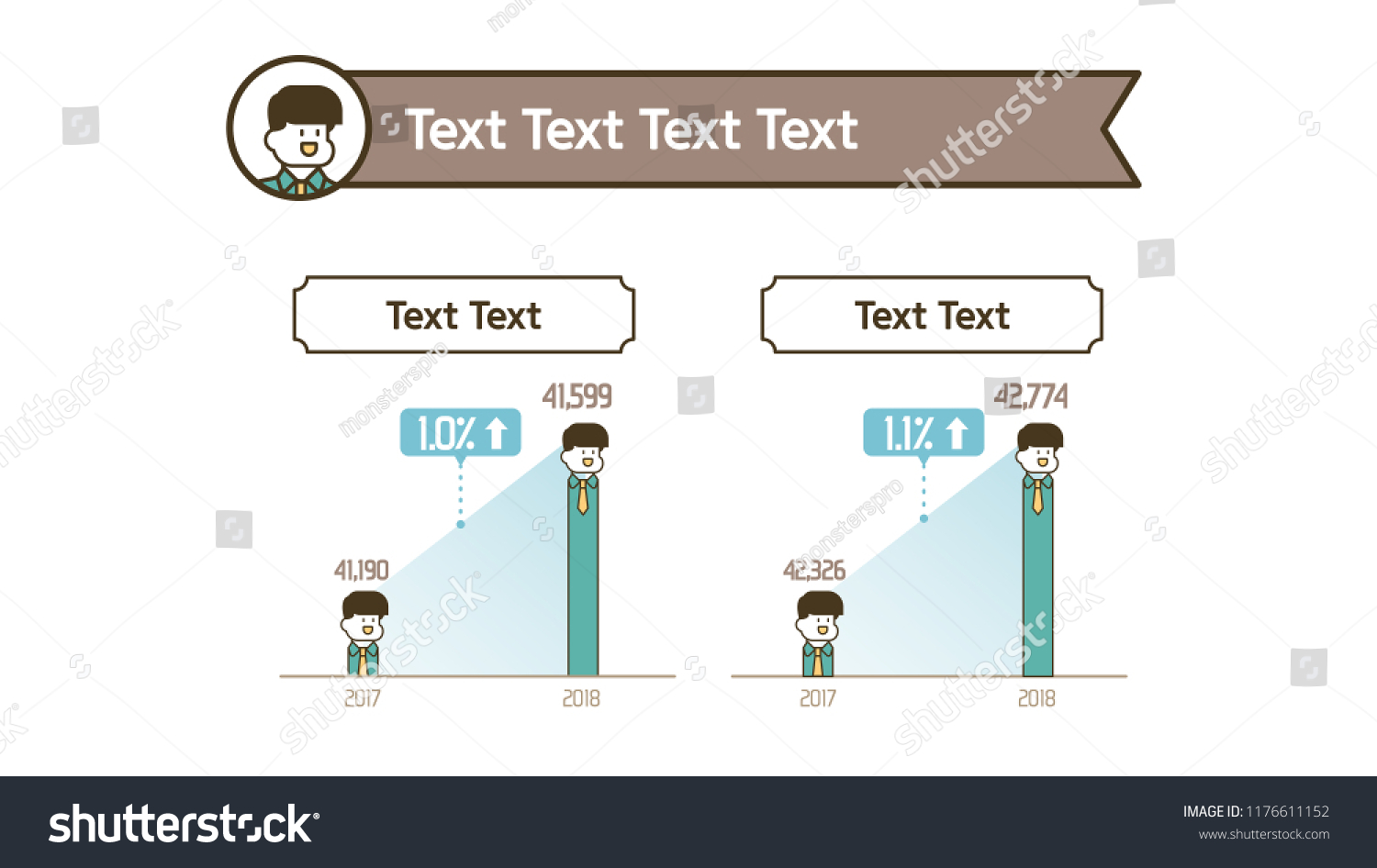 Infographic Character Graph Bar Stock Vector (Royalty Free) 1176611152 ...