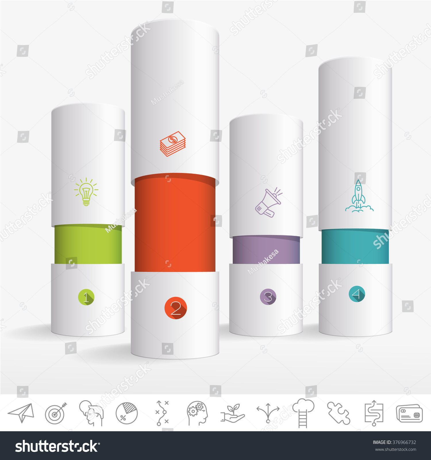 Infographic Chart Design Elementsvector Diagram Mock Stock Vector ...