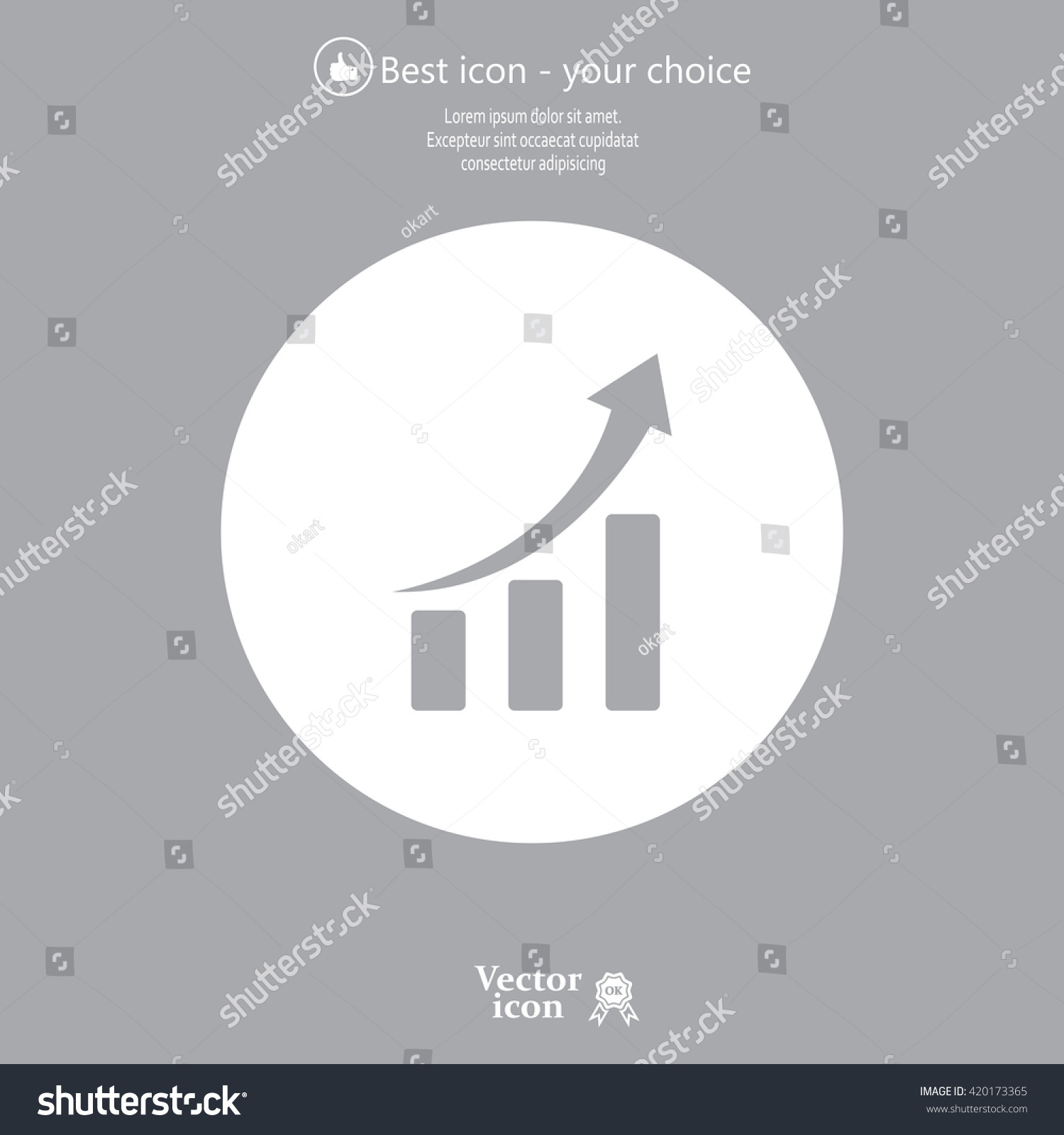 Infographic Chart Icon Growing Graph Simbol Stock Vector (Royalty Free) 420173365 | Shutterstock