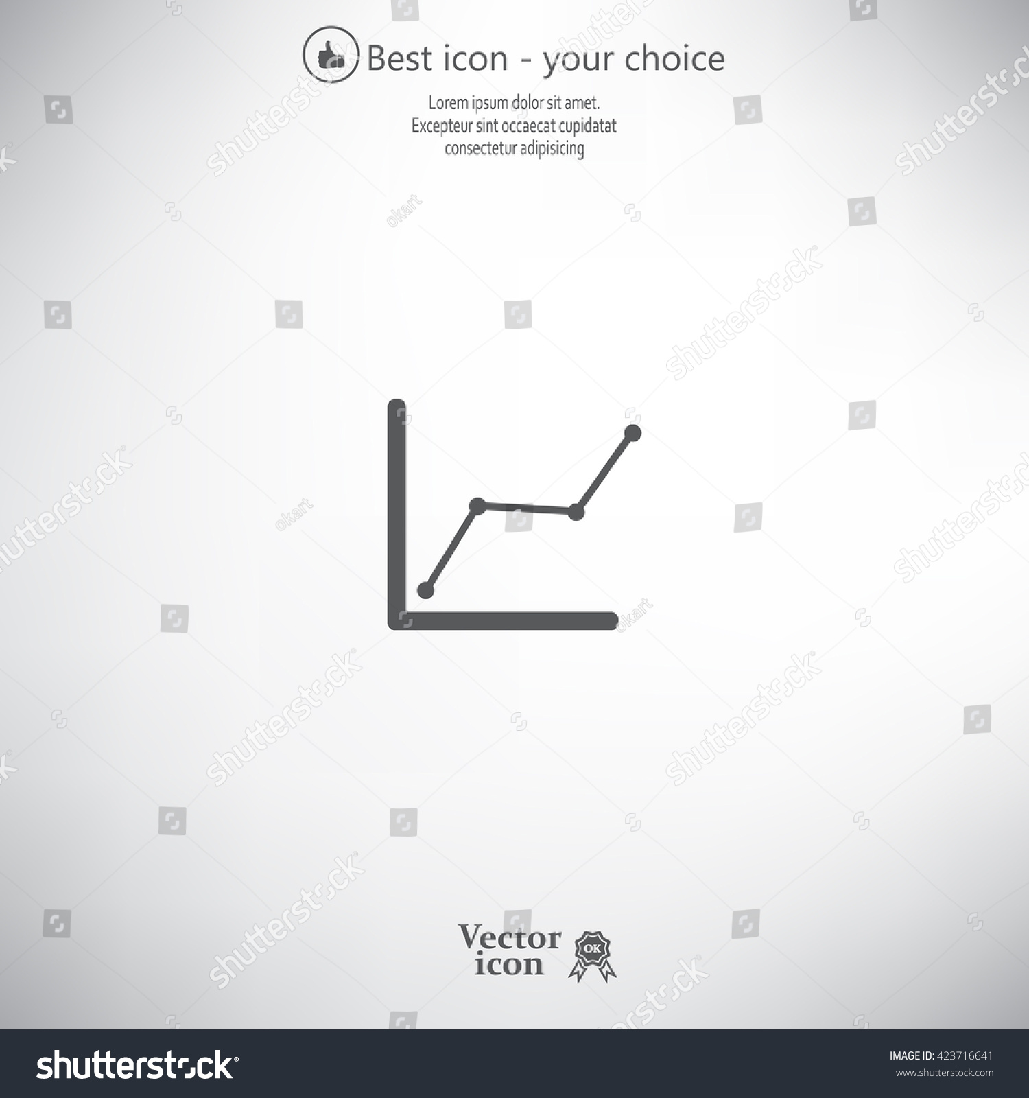 Infographic Chart Icon Growing Graph Simbol Stock Vector (Royalty Free ...