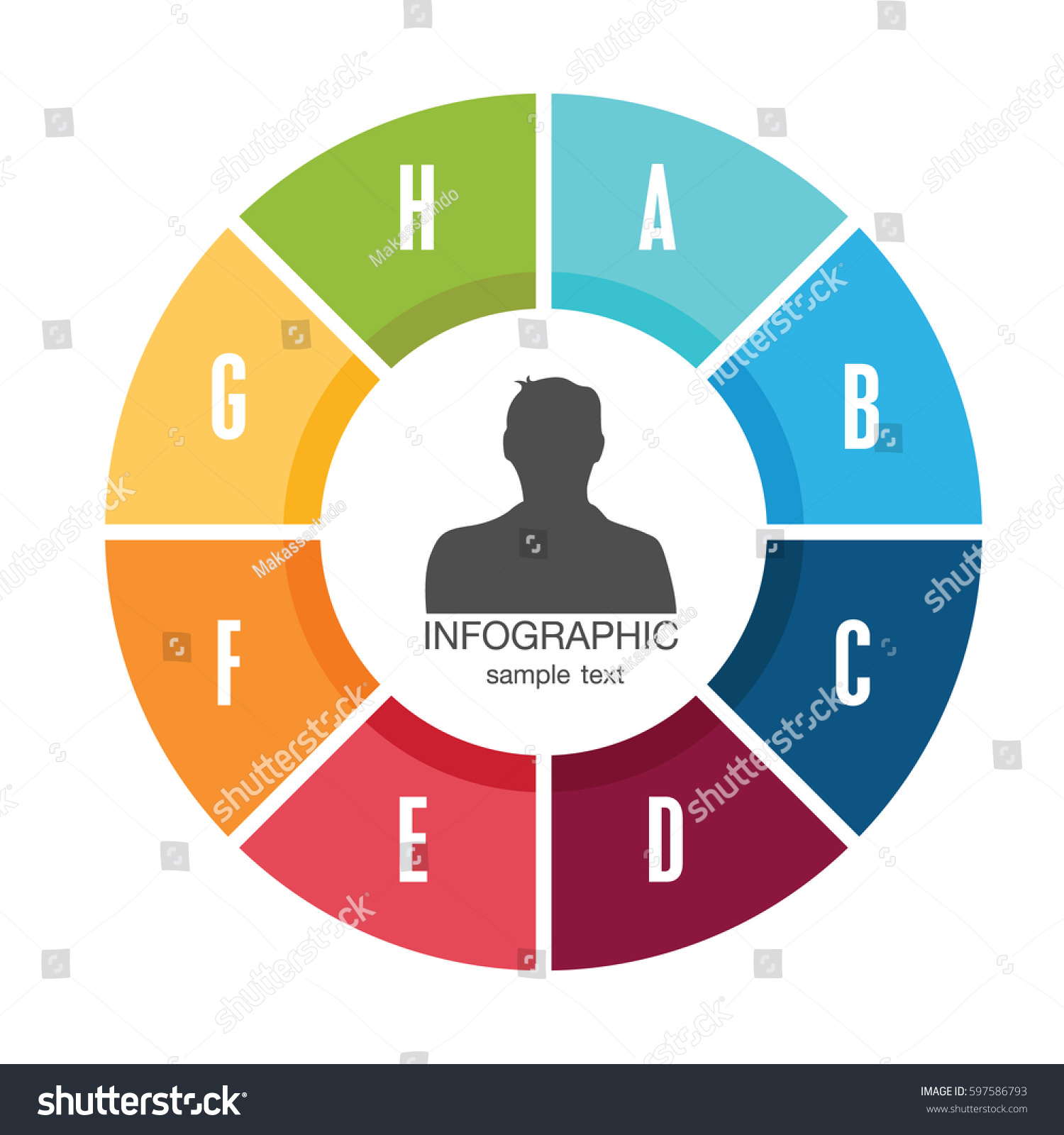 Infographic Circle Chart Using Presentation Business Stock Vector ...
