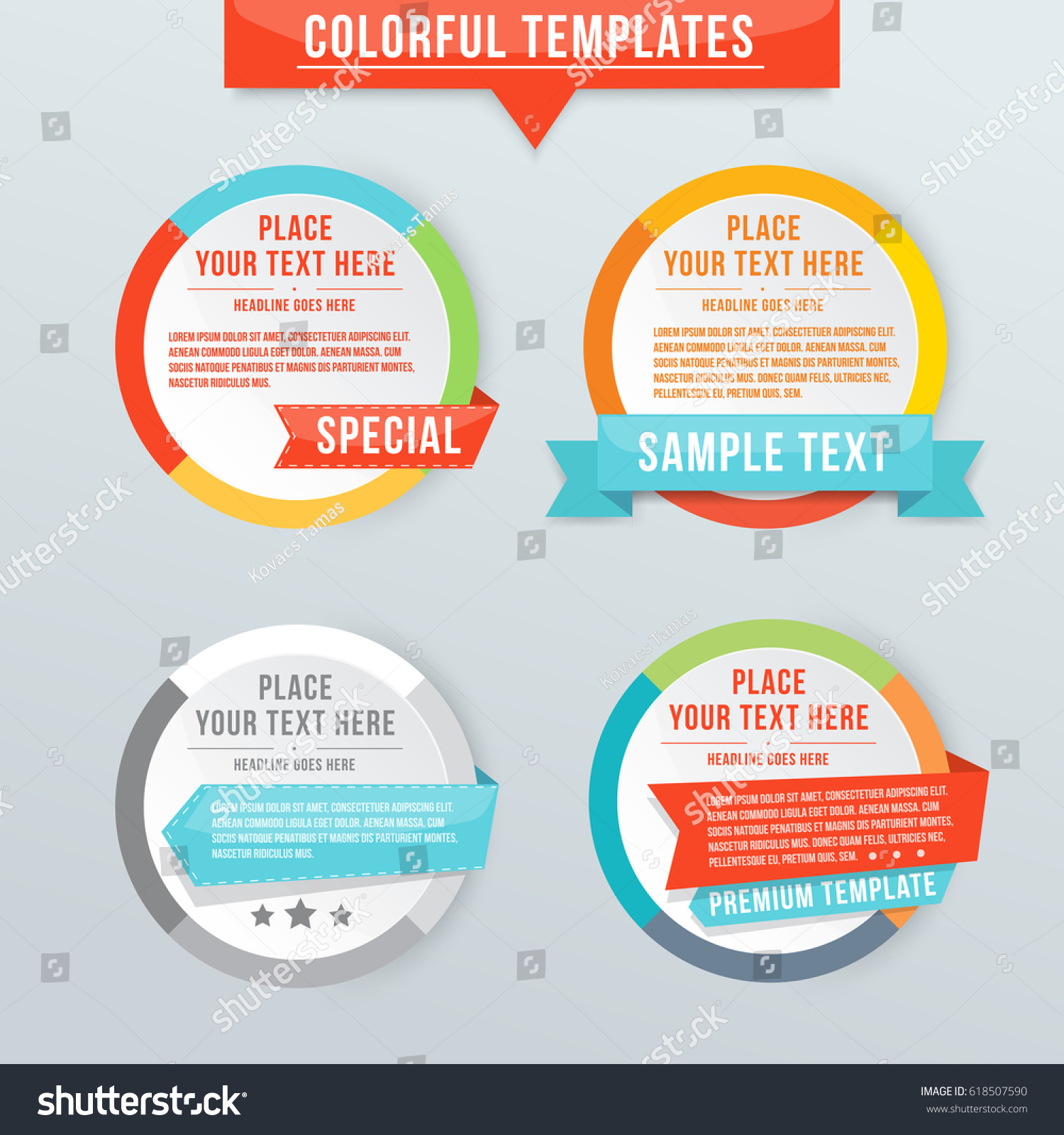 Infographic Circle Design Label Set Stock Vector (Royalty Free) 618507590