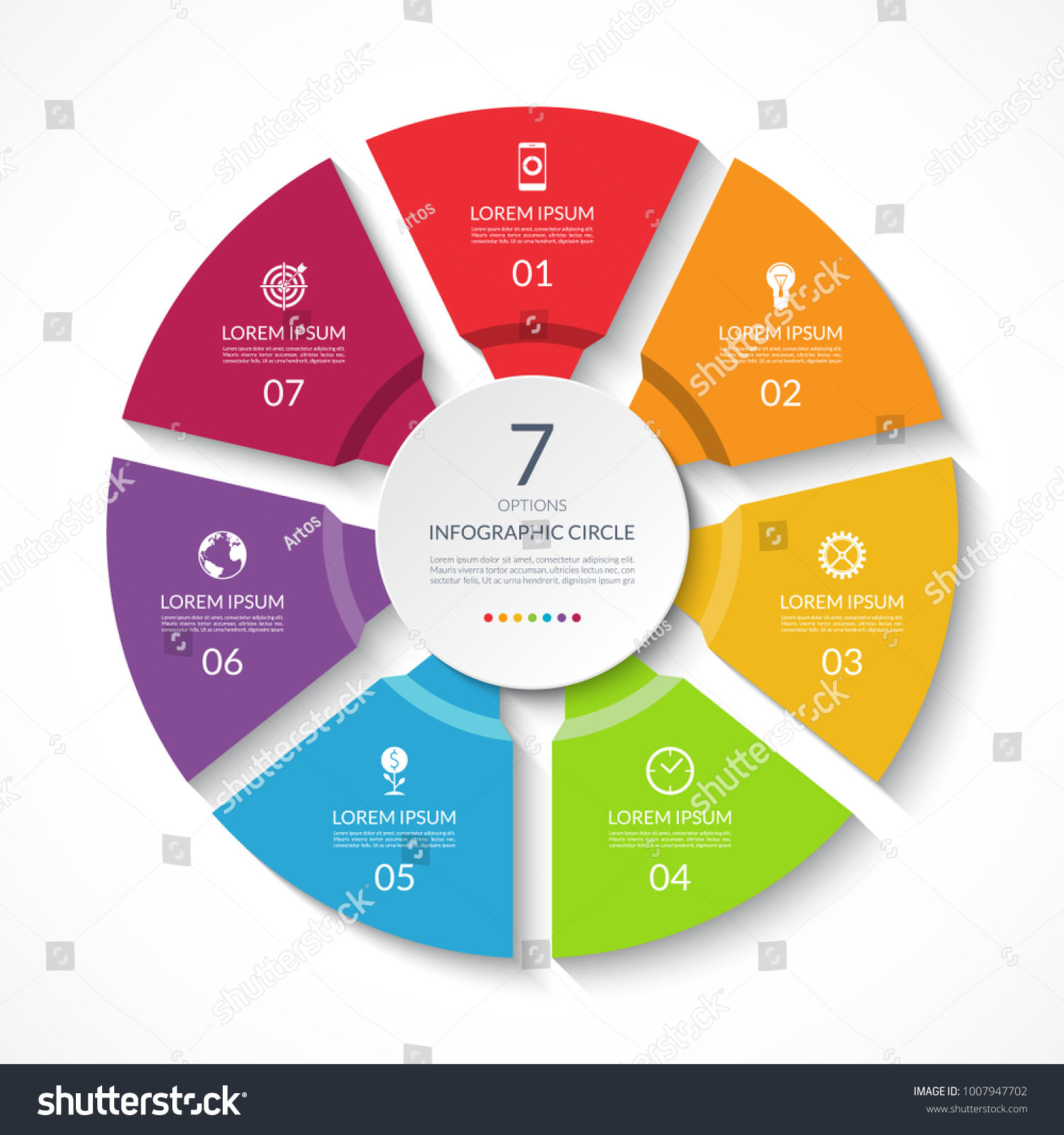 Stock vektor „Infografický kruh. Procesní graf. Vektorový diagram“ (bez ...