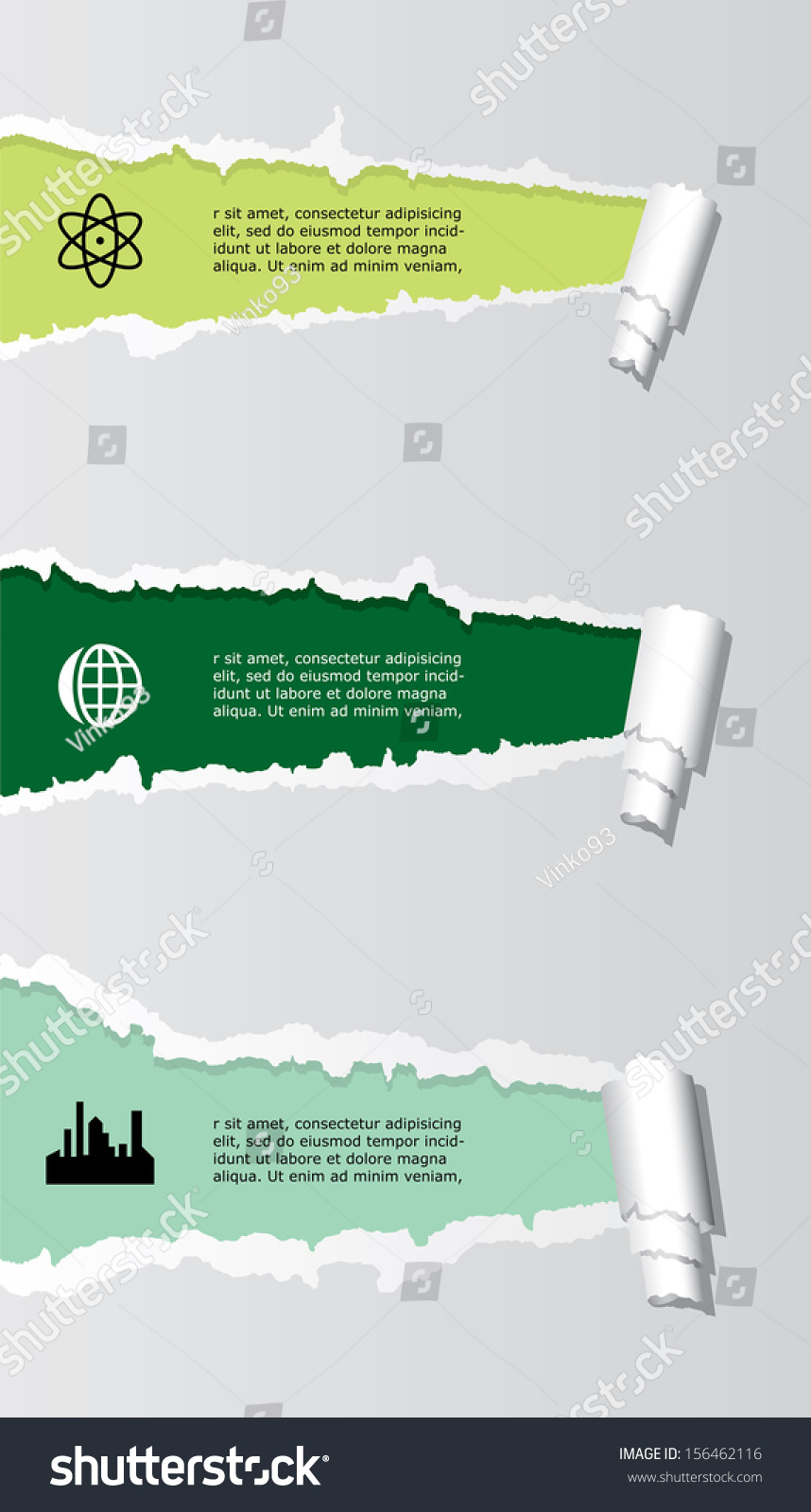Infographic Composition Ripped Paper Stock Vector (Royalty Free) 156462116