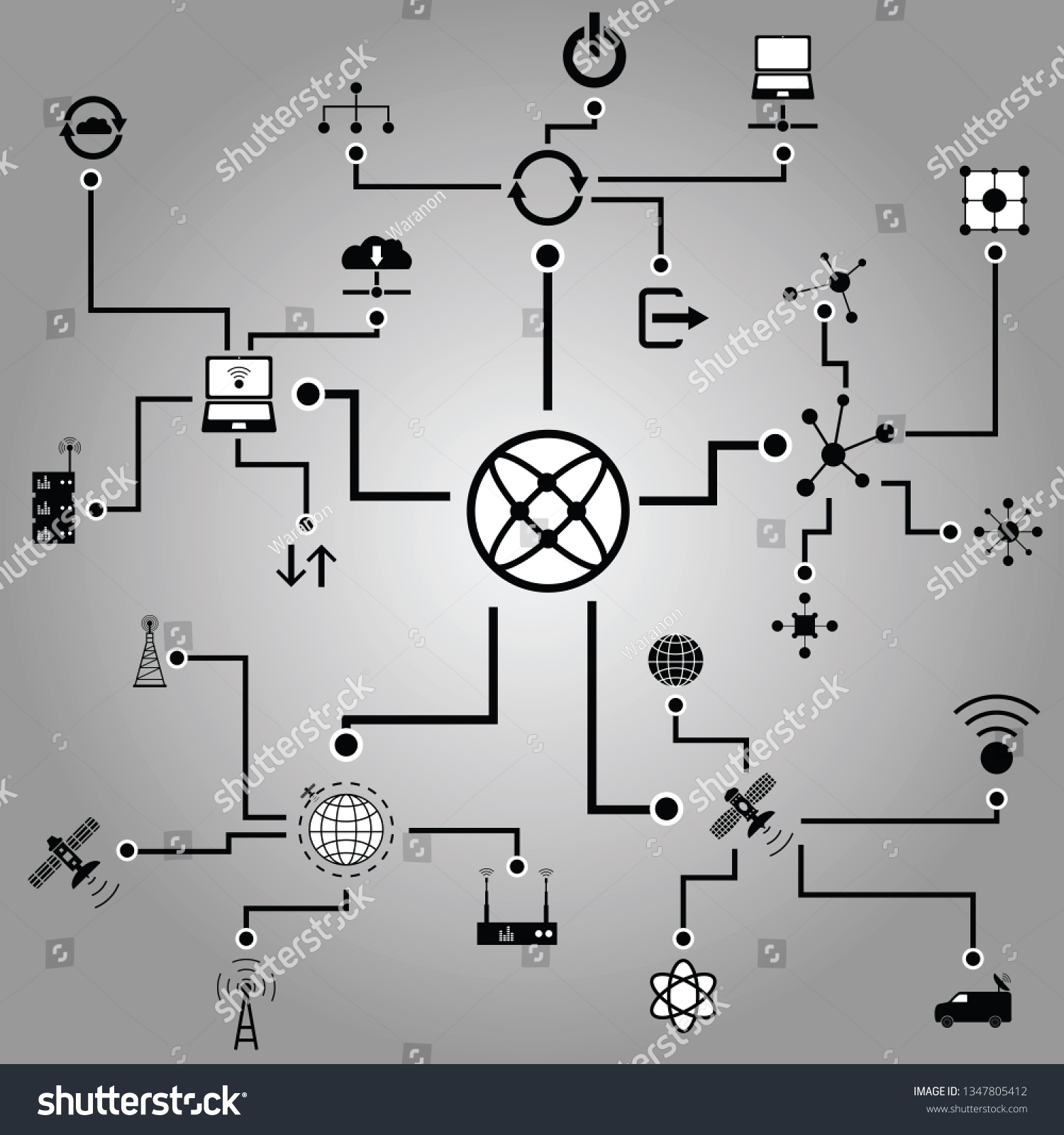 Infographic Connected Template Design Stock Vector (Royalty Free ...