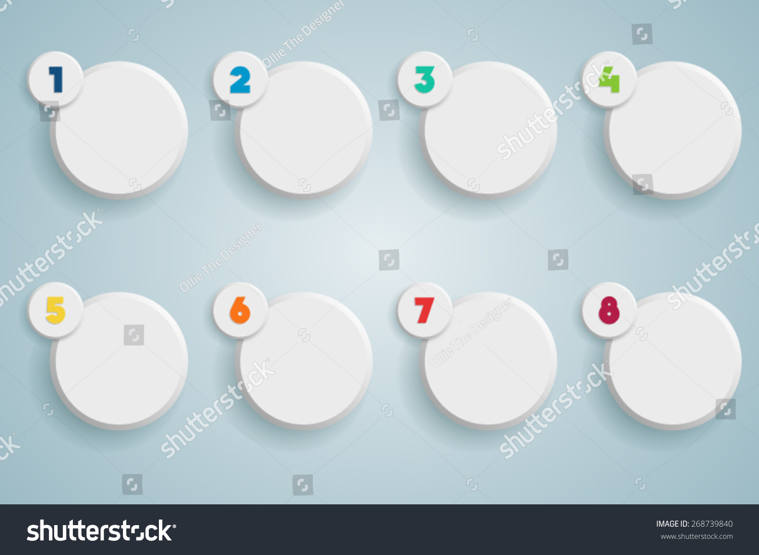 Infographic 3d Numbered Step Bubbles 1 Stock Vector (Royalty Free ...