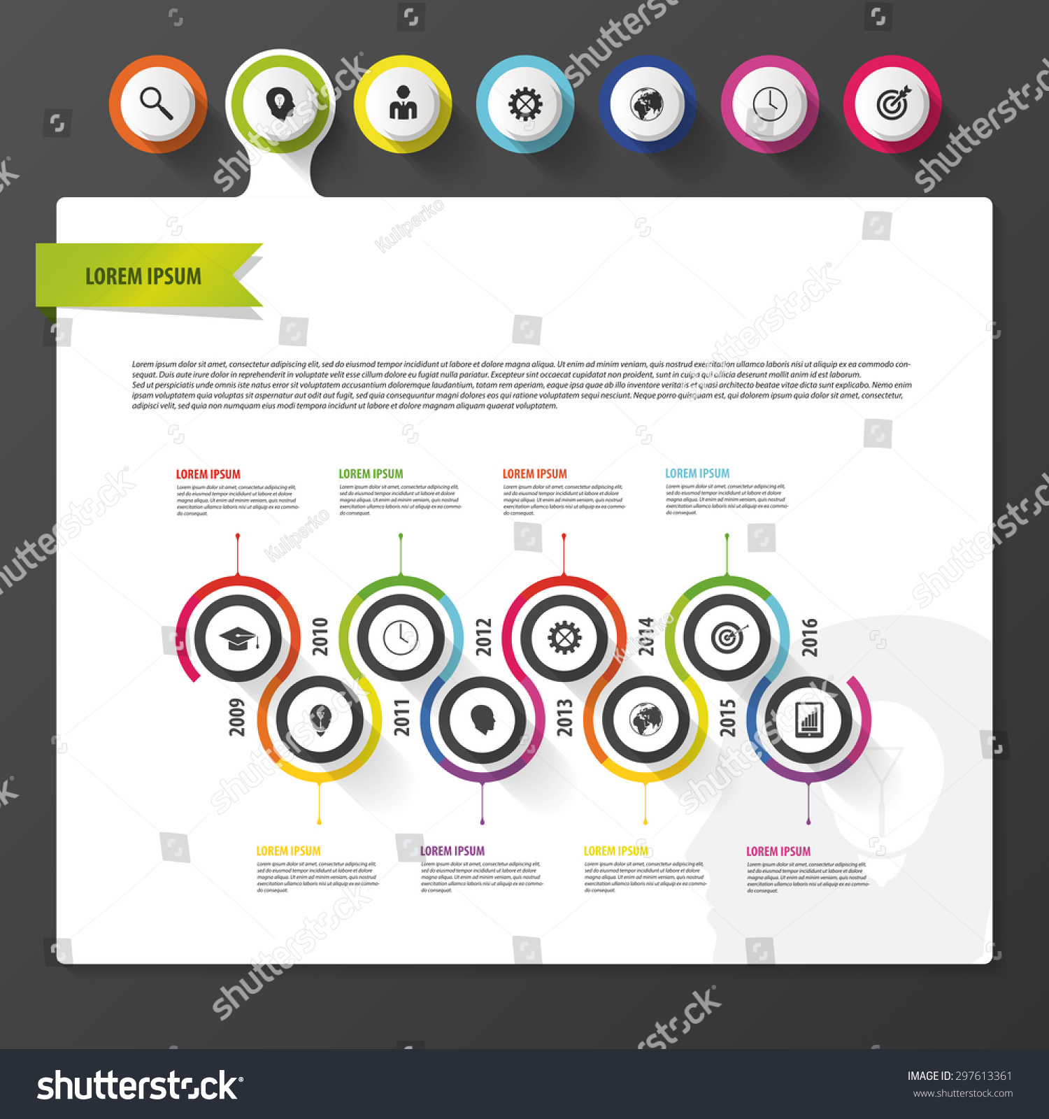 Infographic Dashboard Template Modern Design Template Stock Vector ...