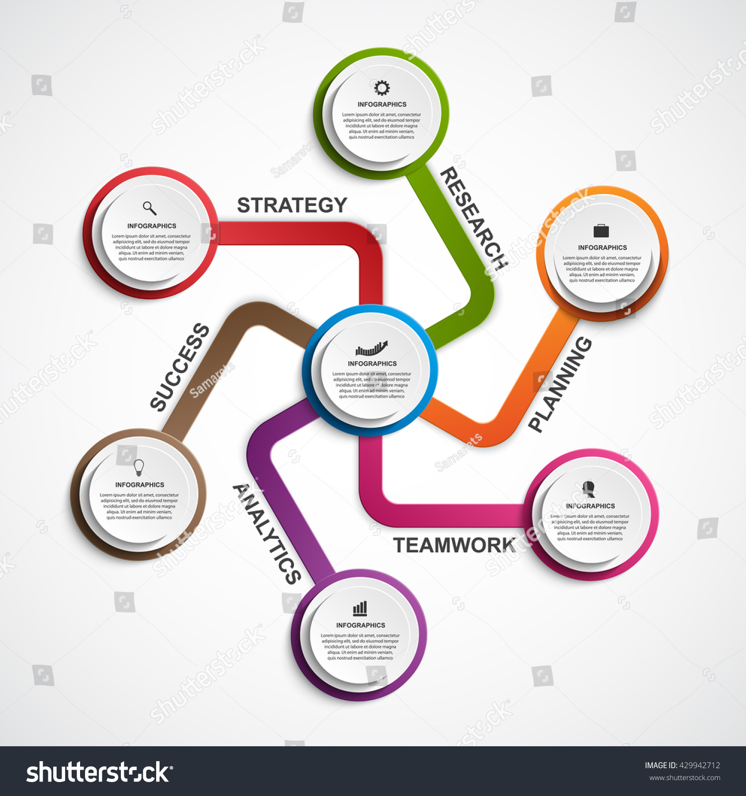 Infographic Design Organization Chart Template Stock Vector (Royalty ...
