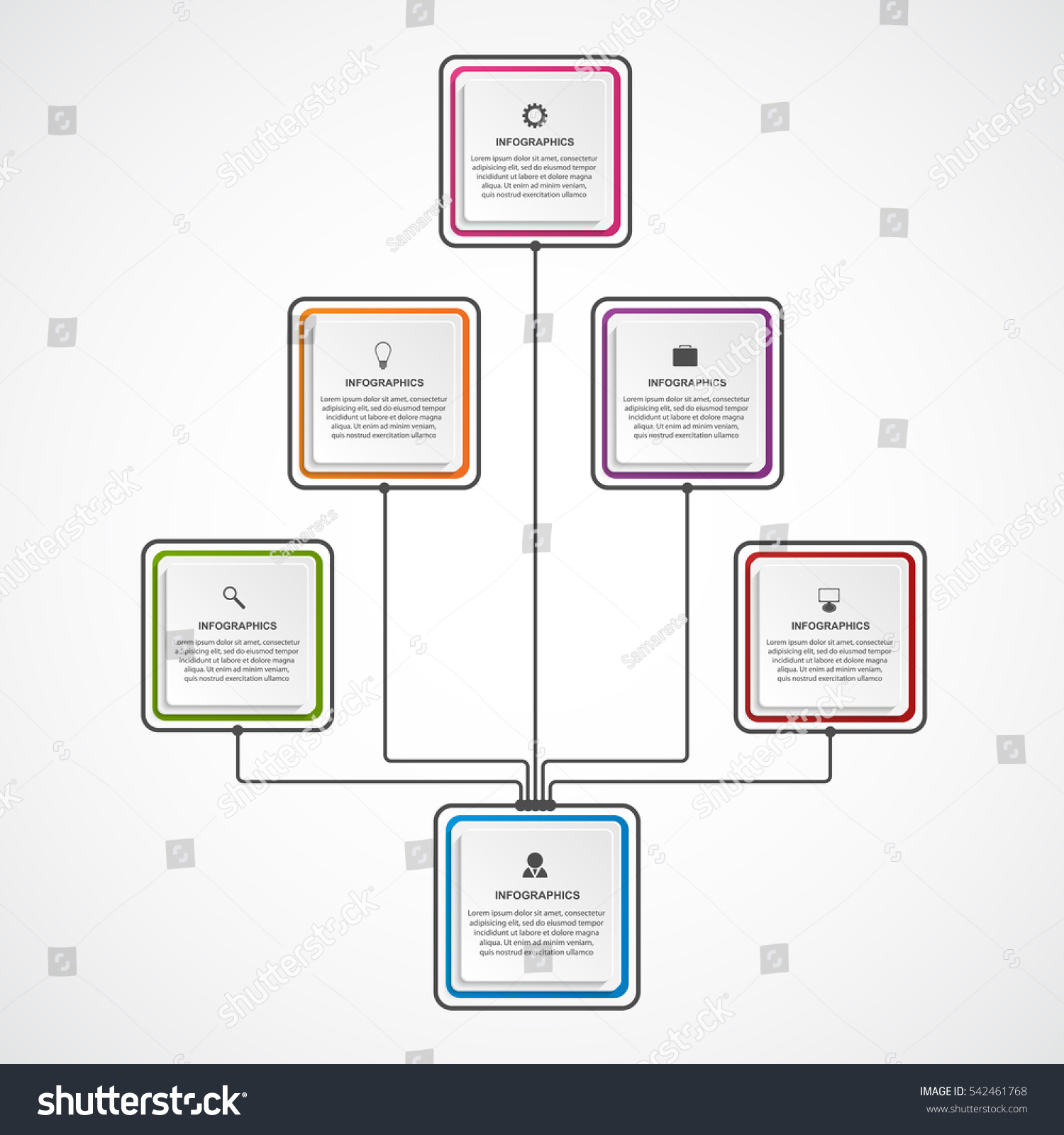 Infographic Design Organization Chart Template Stock Vector (Royalty ...