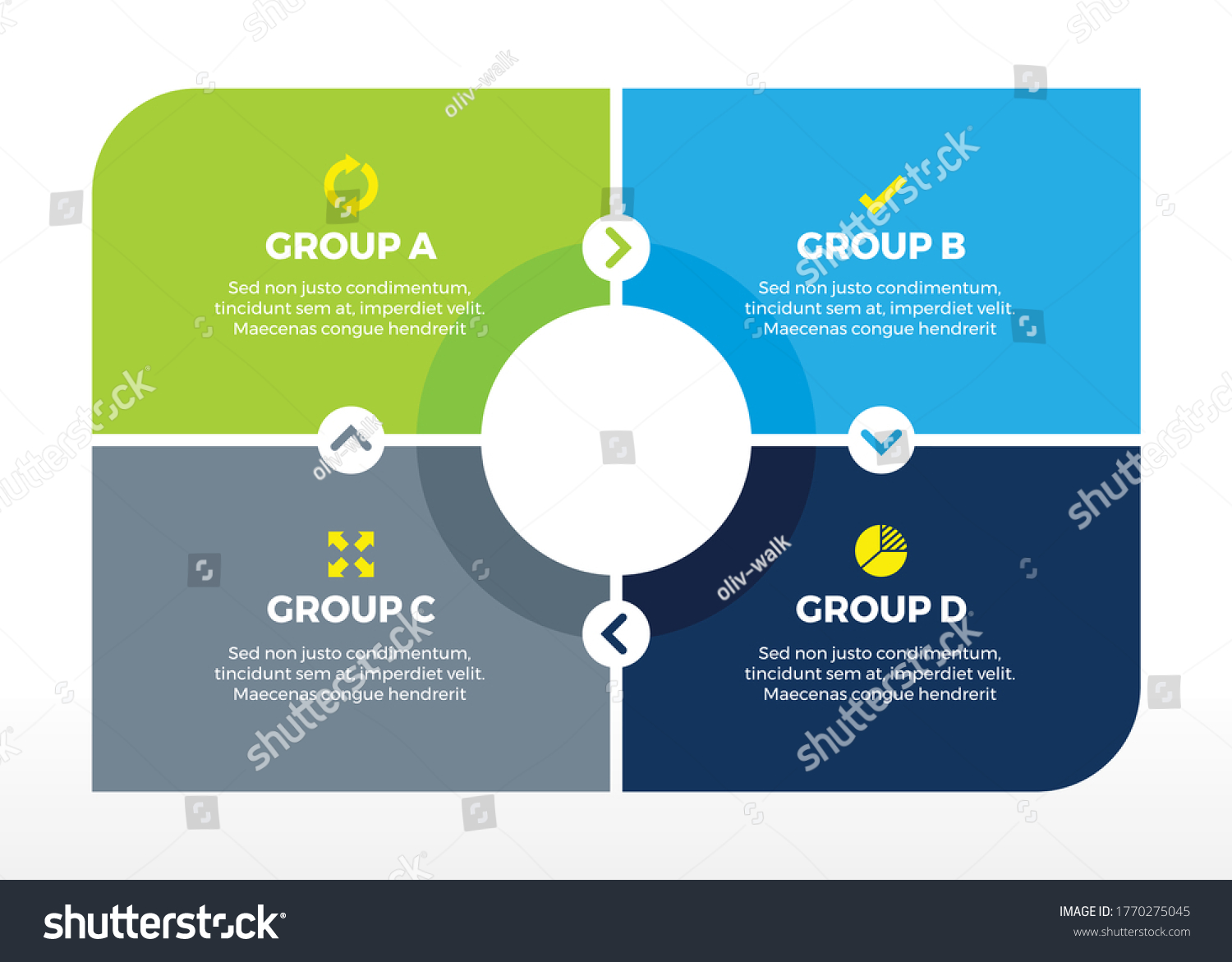 Infographic Design Four Process Stock Vector (Royalty Free) 1770275045 ...