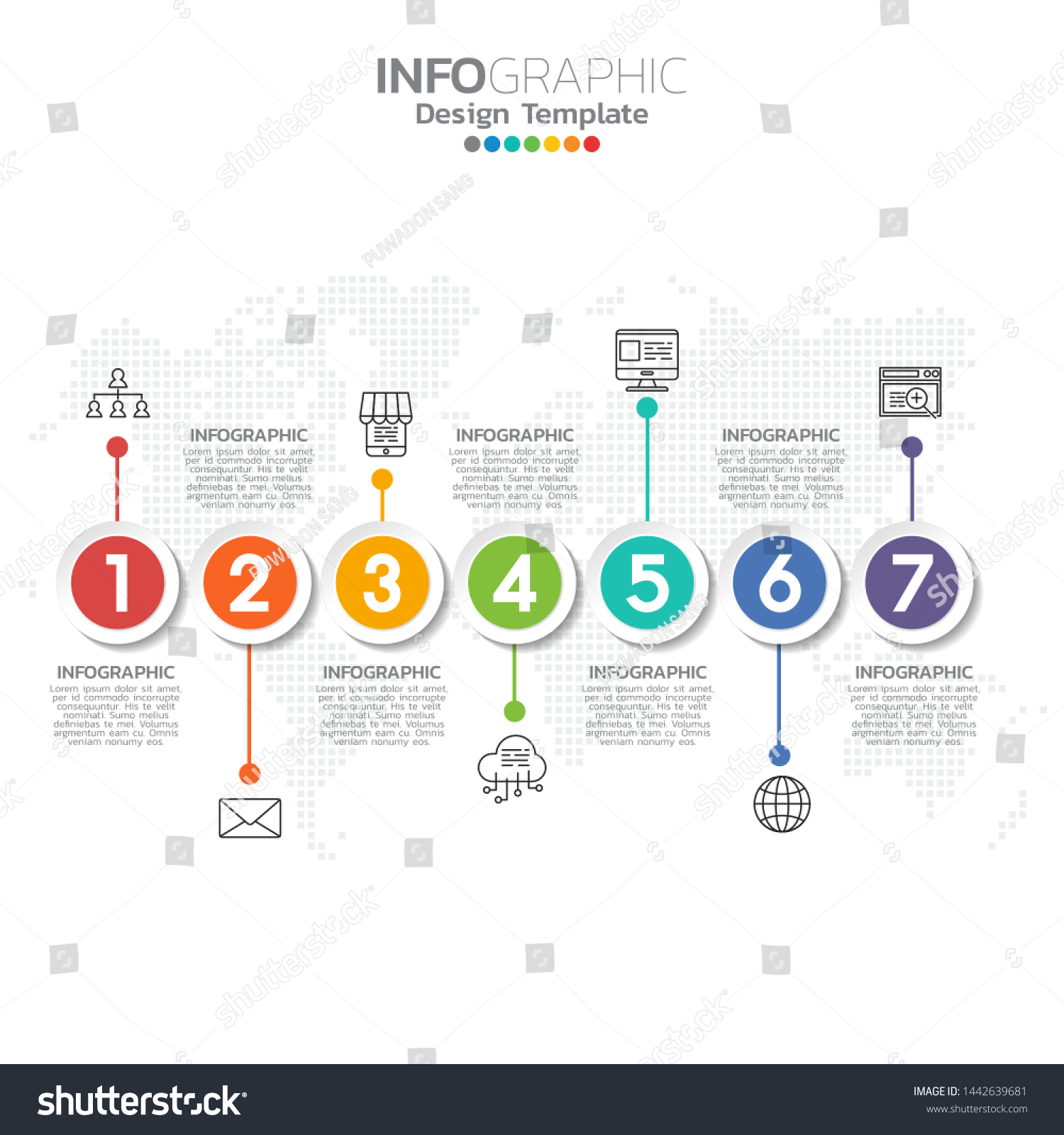 Infographic Elements Content Diagram Flowchart Steps Stock Vector ...