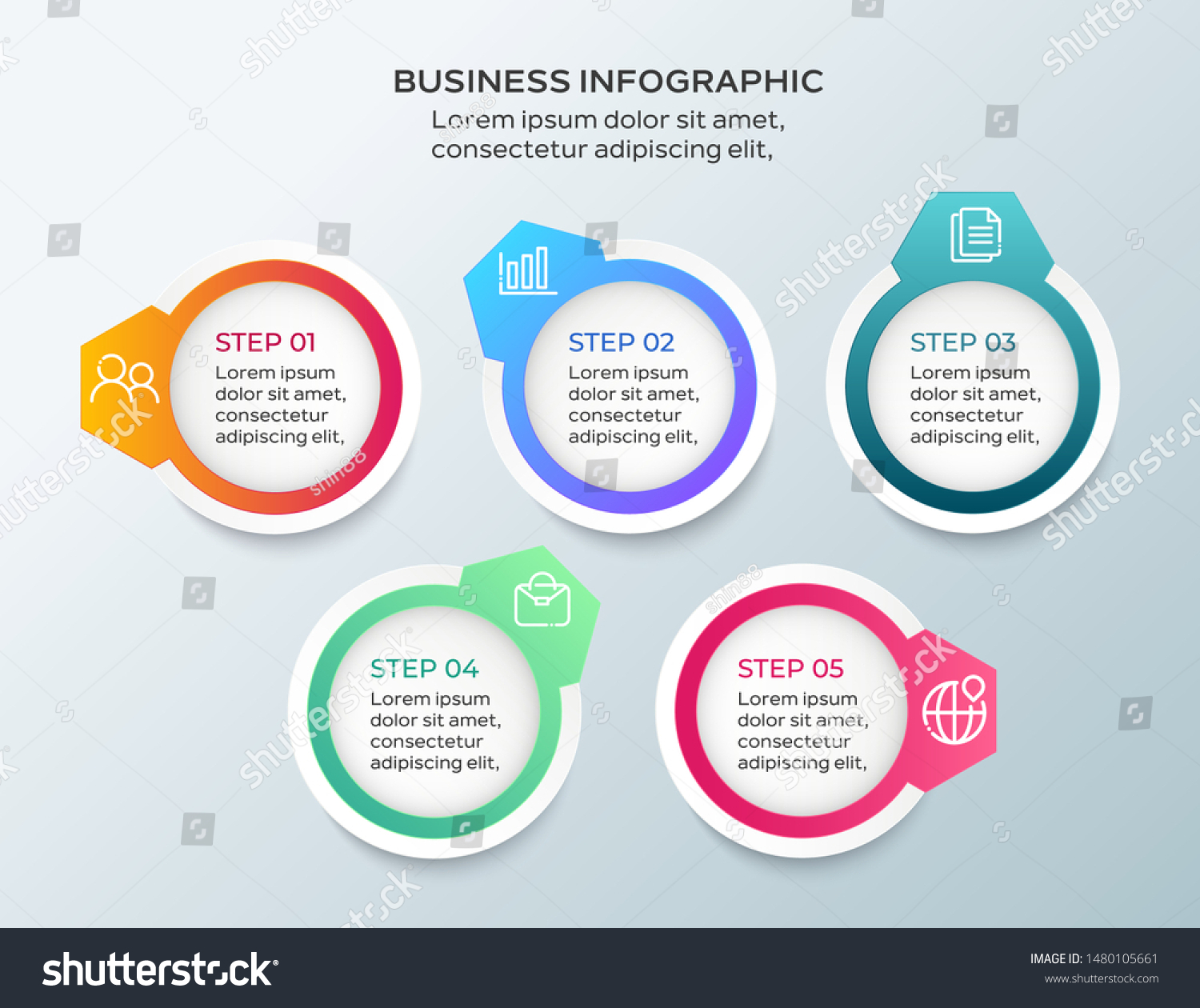 Infographic Elements Modern Infograph Template Can: เวกเตอร์สต็อก (ปลอด ...