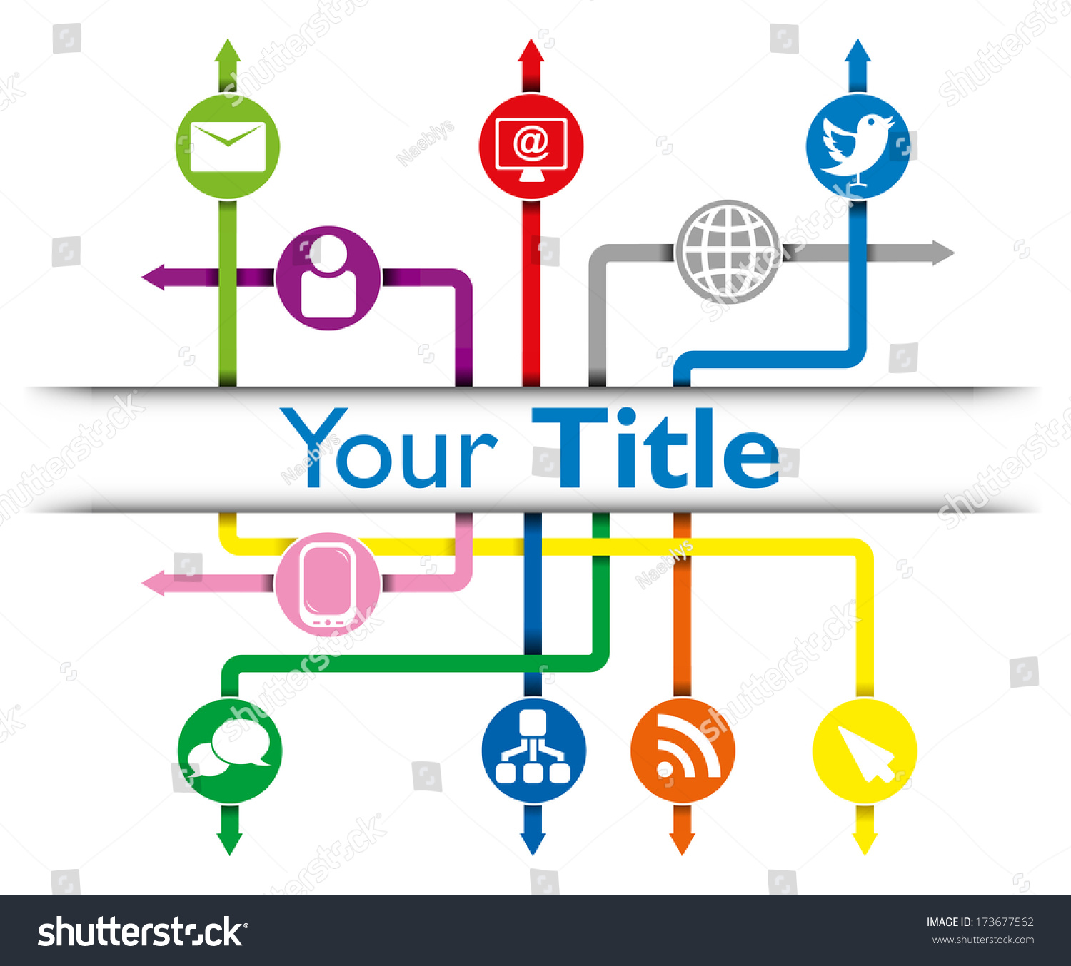 Infographic Examples Colored Arrows Social Media Stock Vector (Royalty ...