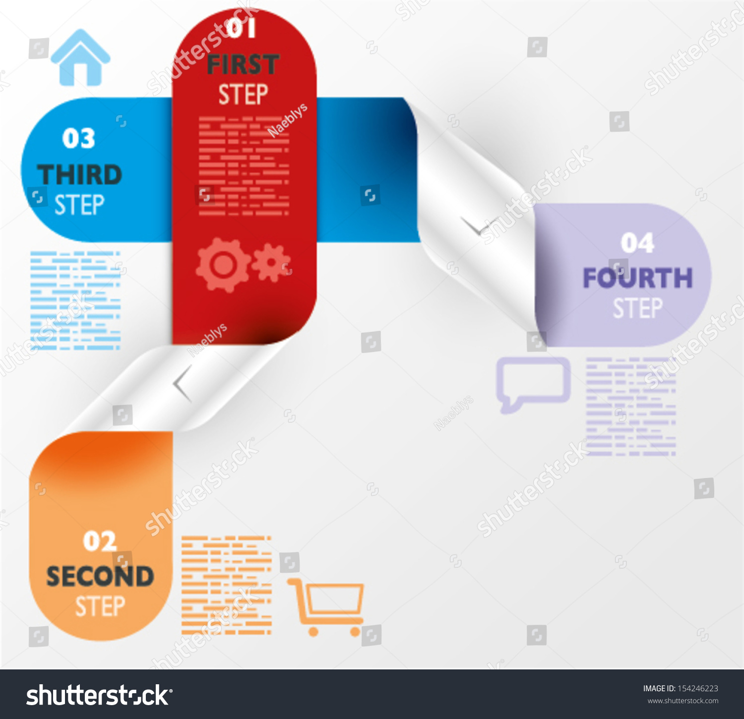 Infographic Examples Tickets Signs Numbered Sheets Stock Vector ...