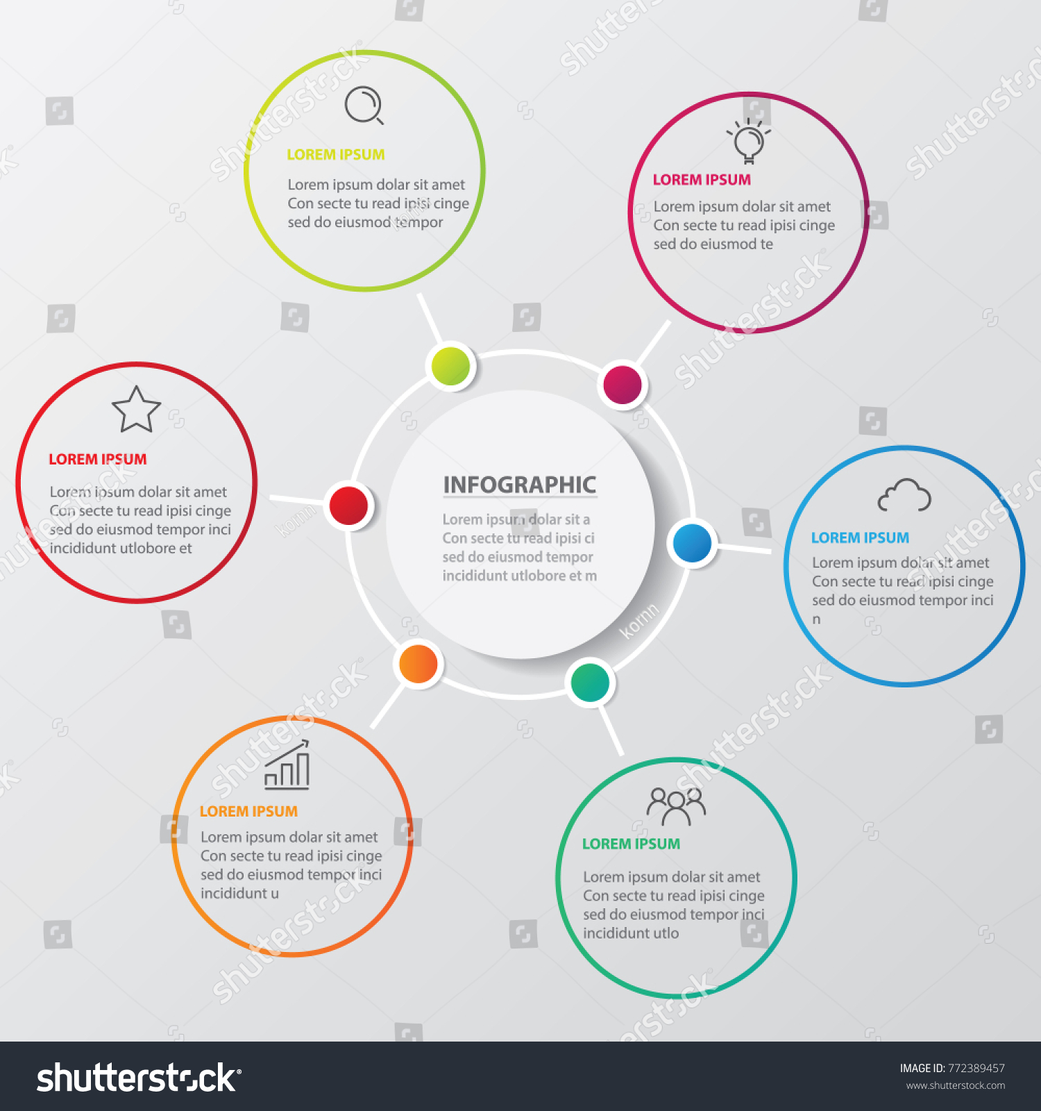Infographic Gray Background Vector Stock Vector (Royalty Free) 772389457
