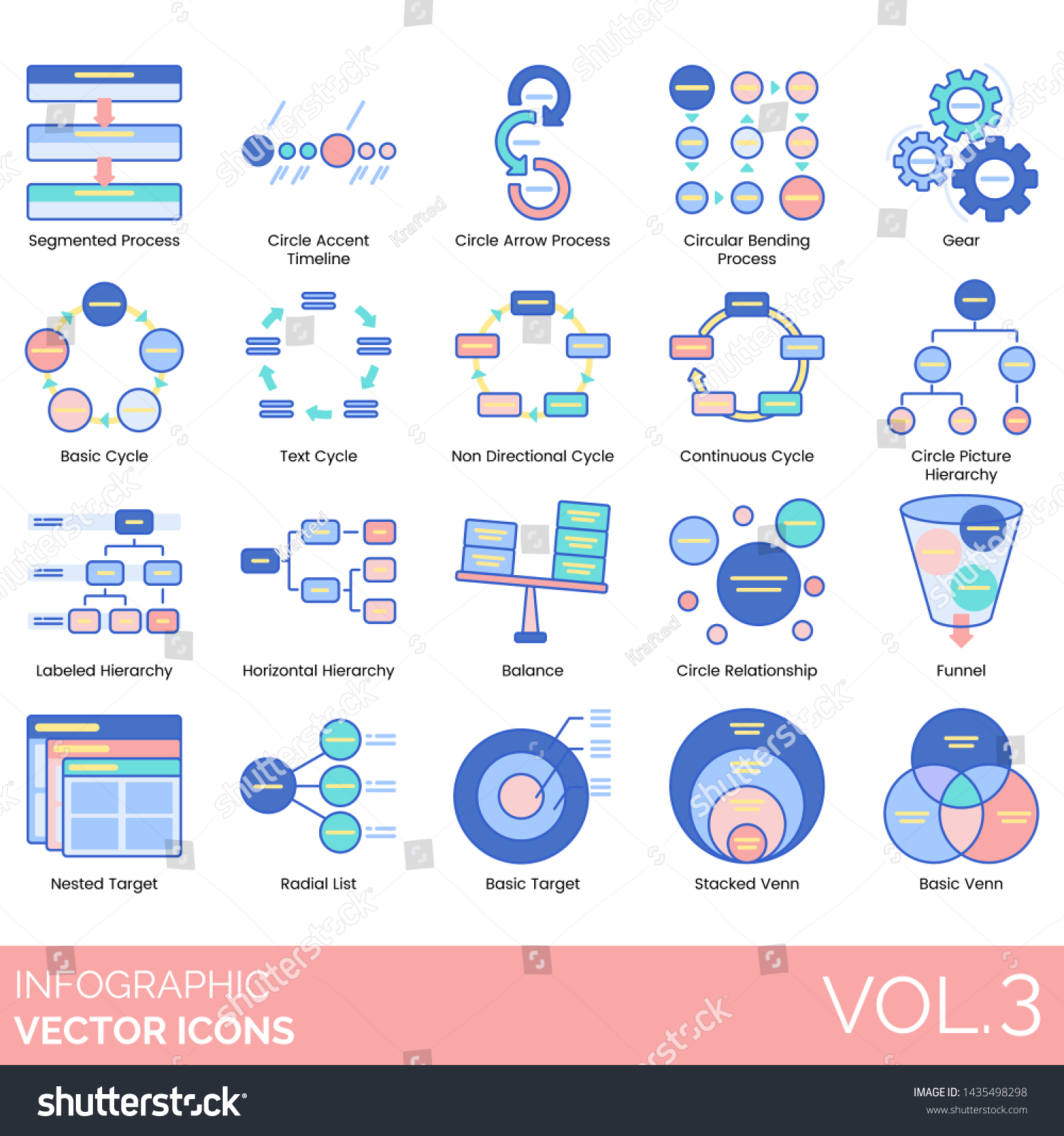 Infographic Icons Including Process Circle Accent Stock Vector (Royalty ...