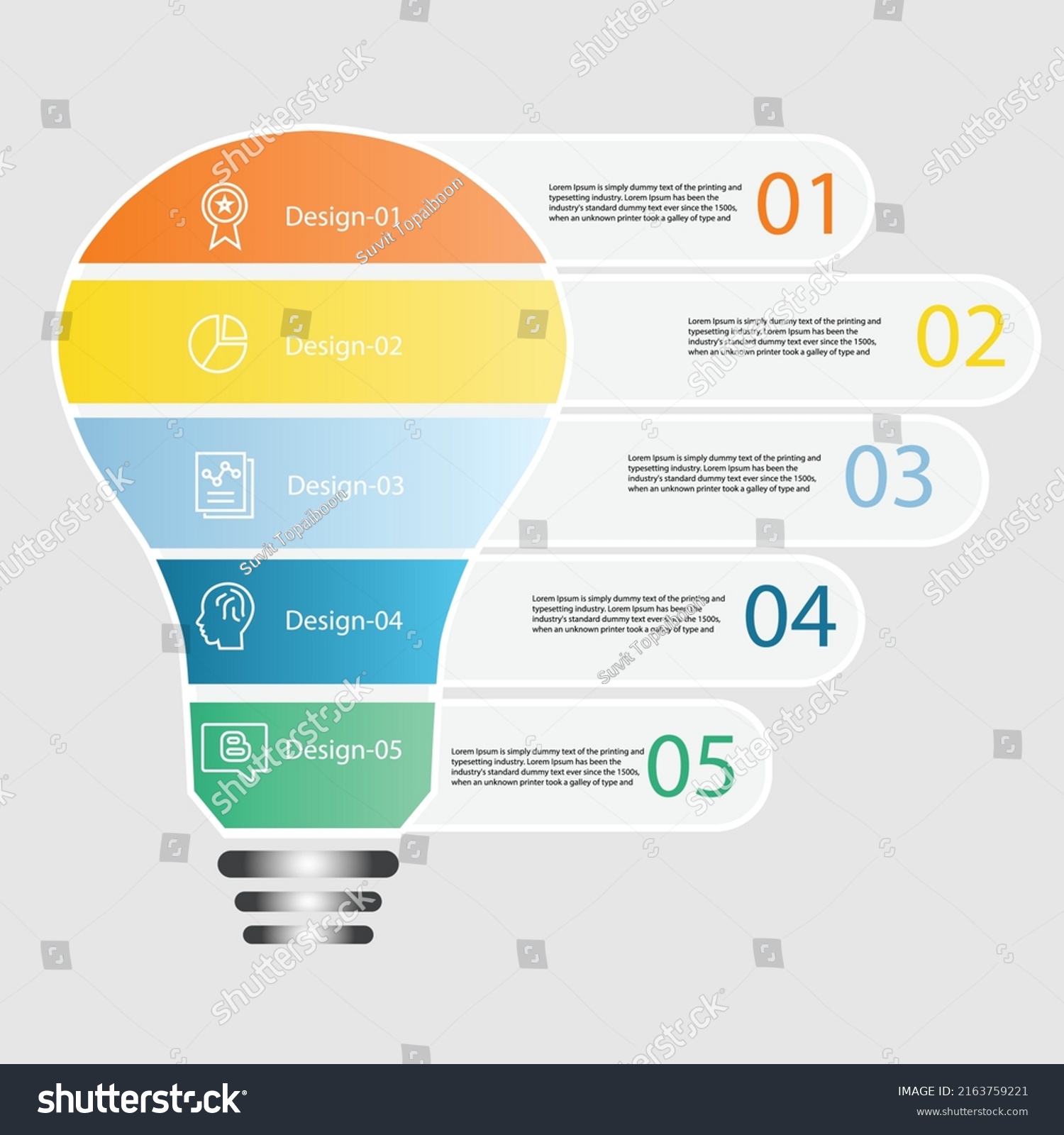 Infographic Idea Shape Data Vector Template Stock Vector (Royalty Free ...