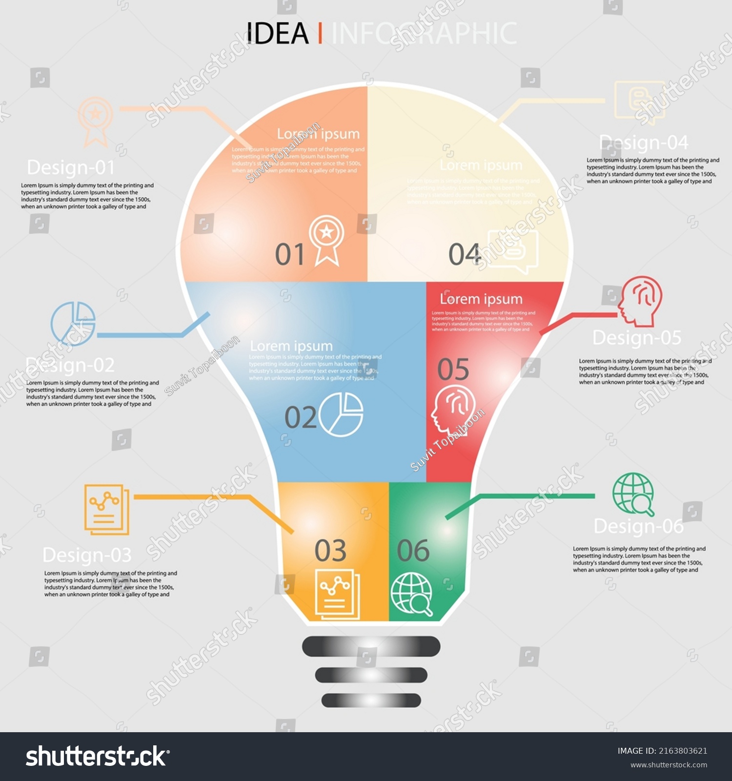Infographic Idea Shape Data Vector Template Stock Vector (Royalty Free ...