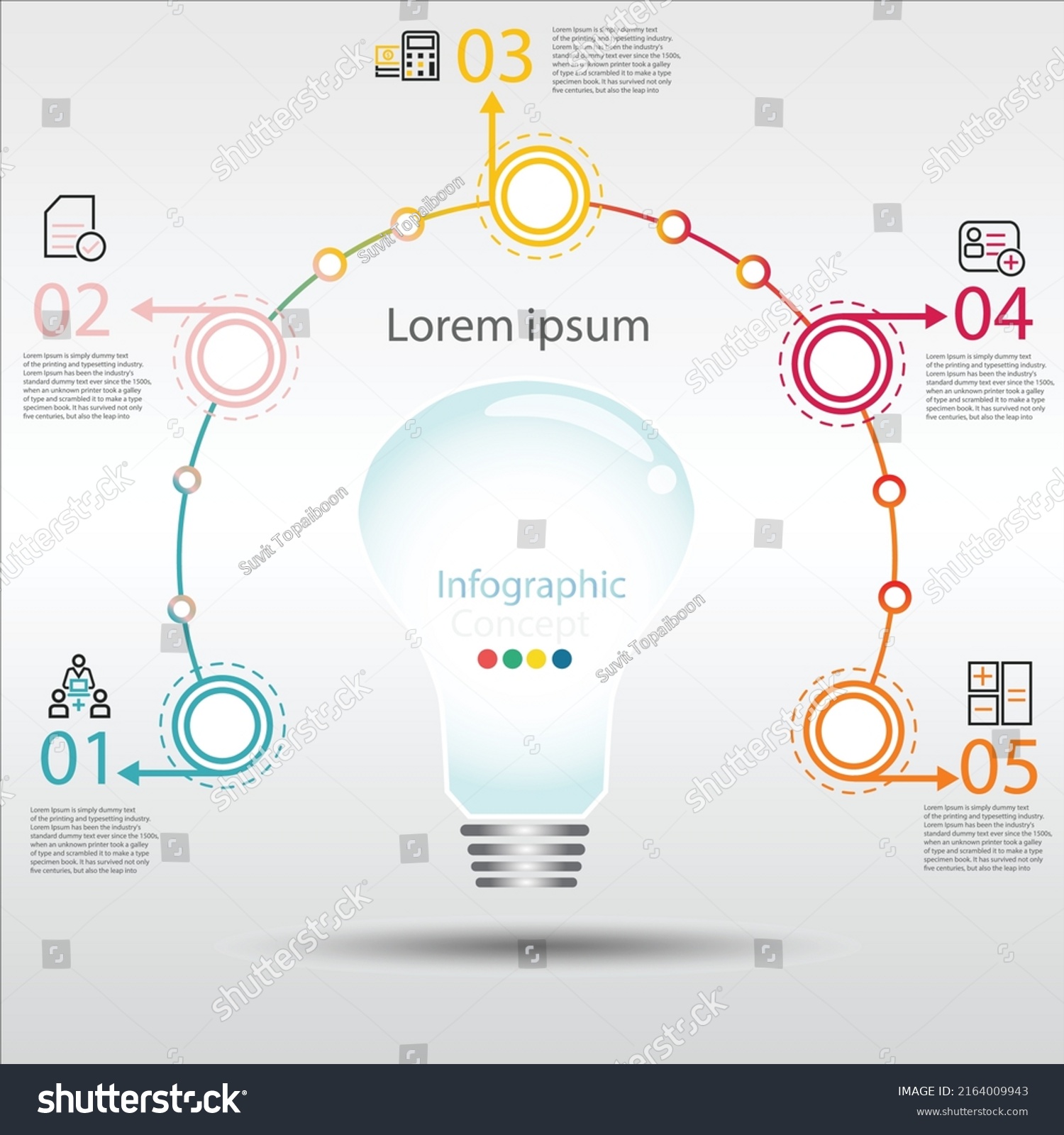 Infographic Idea Shape Data Vector Template Stock Vector (Royalty Free ...