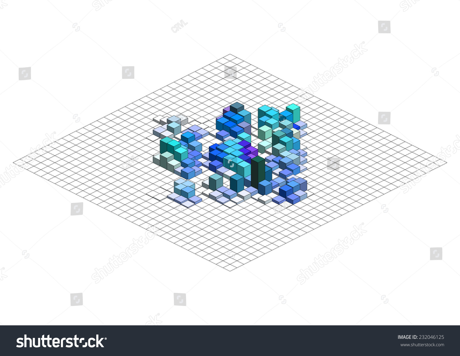 Infographic Isometric Vector Graph Abstract 3d Stock Vector (Royalty ...