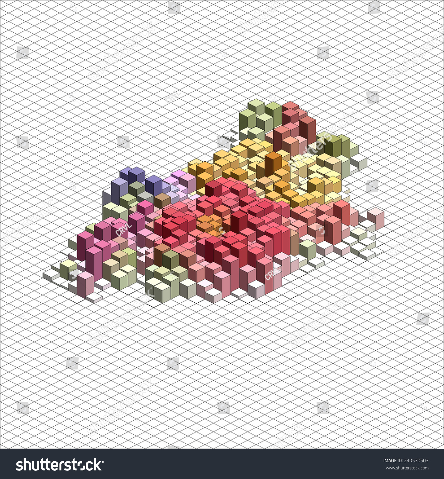 Infographic Isometric Vector Graph Abstract 3d Stock Vector (Royalty ...