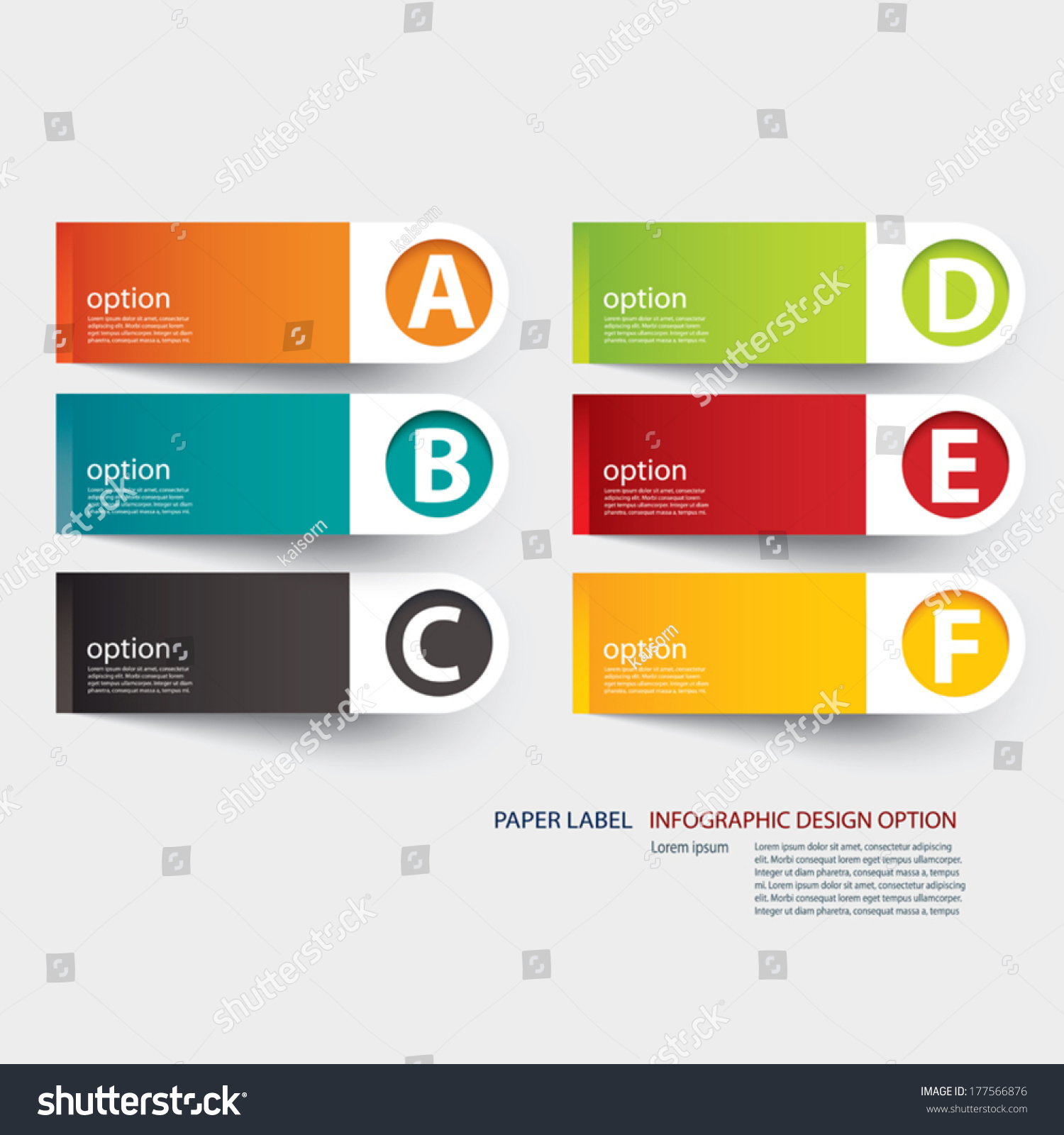 Infographic Label Tab Template Stock Vector (Royalty Free) 177566876 ...