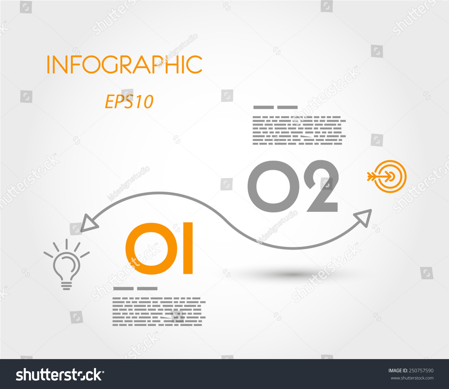 Infographic Linear Wave Infographic Concept Stock Vector 250757590 ...