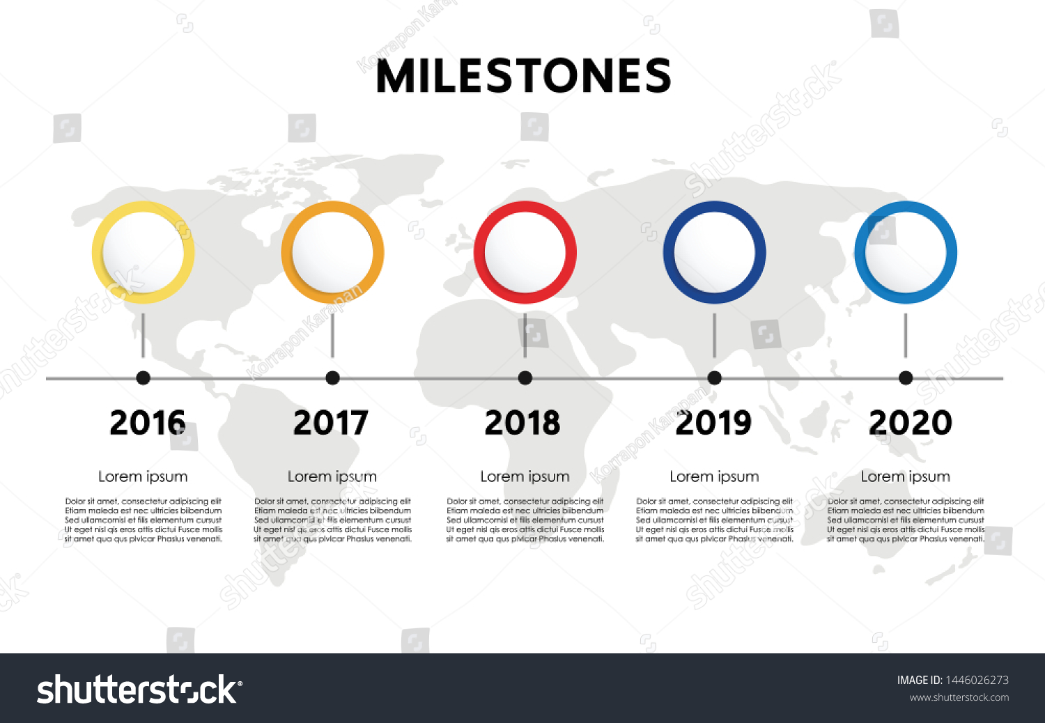 Infographic Milestones Project Timeline Template Presentations Stock ...