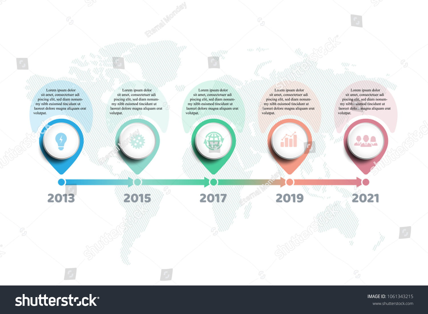 Infographic Milestones Template 5 Option Map Stock Vector (Royalty Free ...
