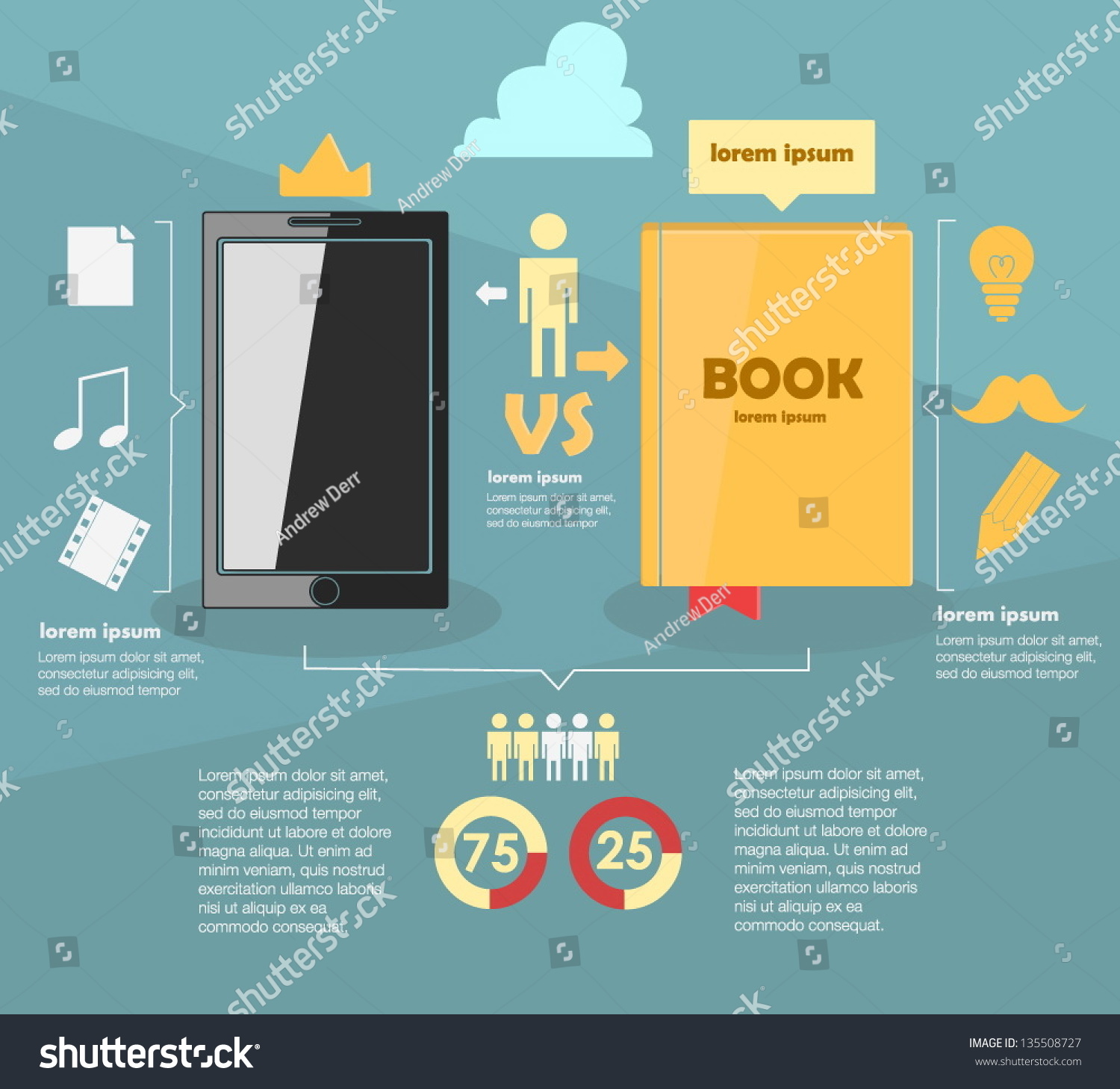 Infographic Old Vs New Stock Vector (Royalty Free) 135508727