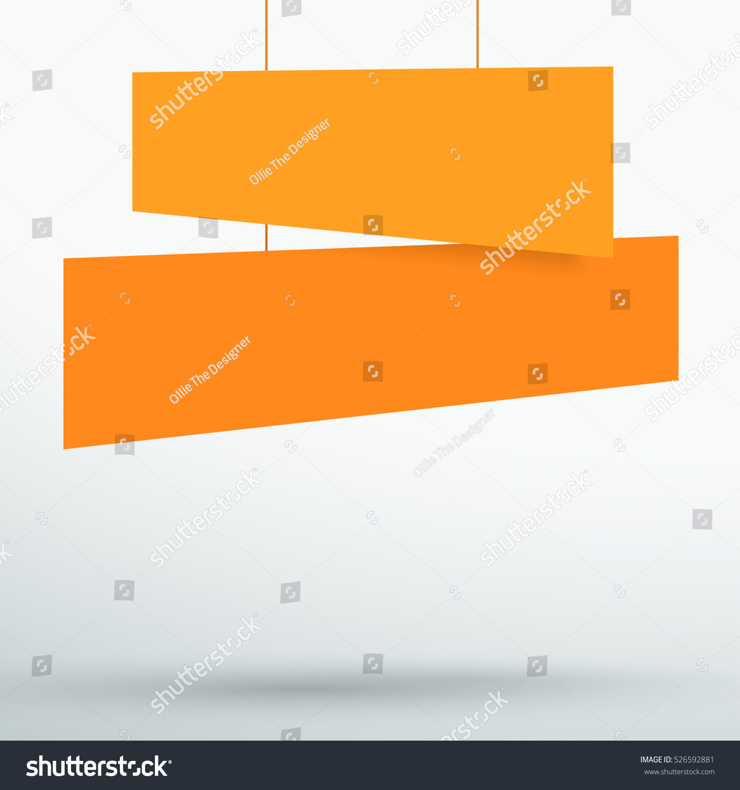 Infographic 2 Orange Title Boxes Hanging Stock Vector (Royalty Free ...