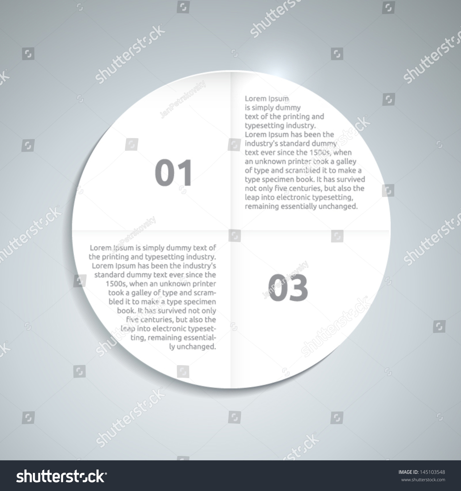 Infographic Paper Design Template Numbers 3 Stock Vector (Royalty Free ...