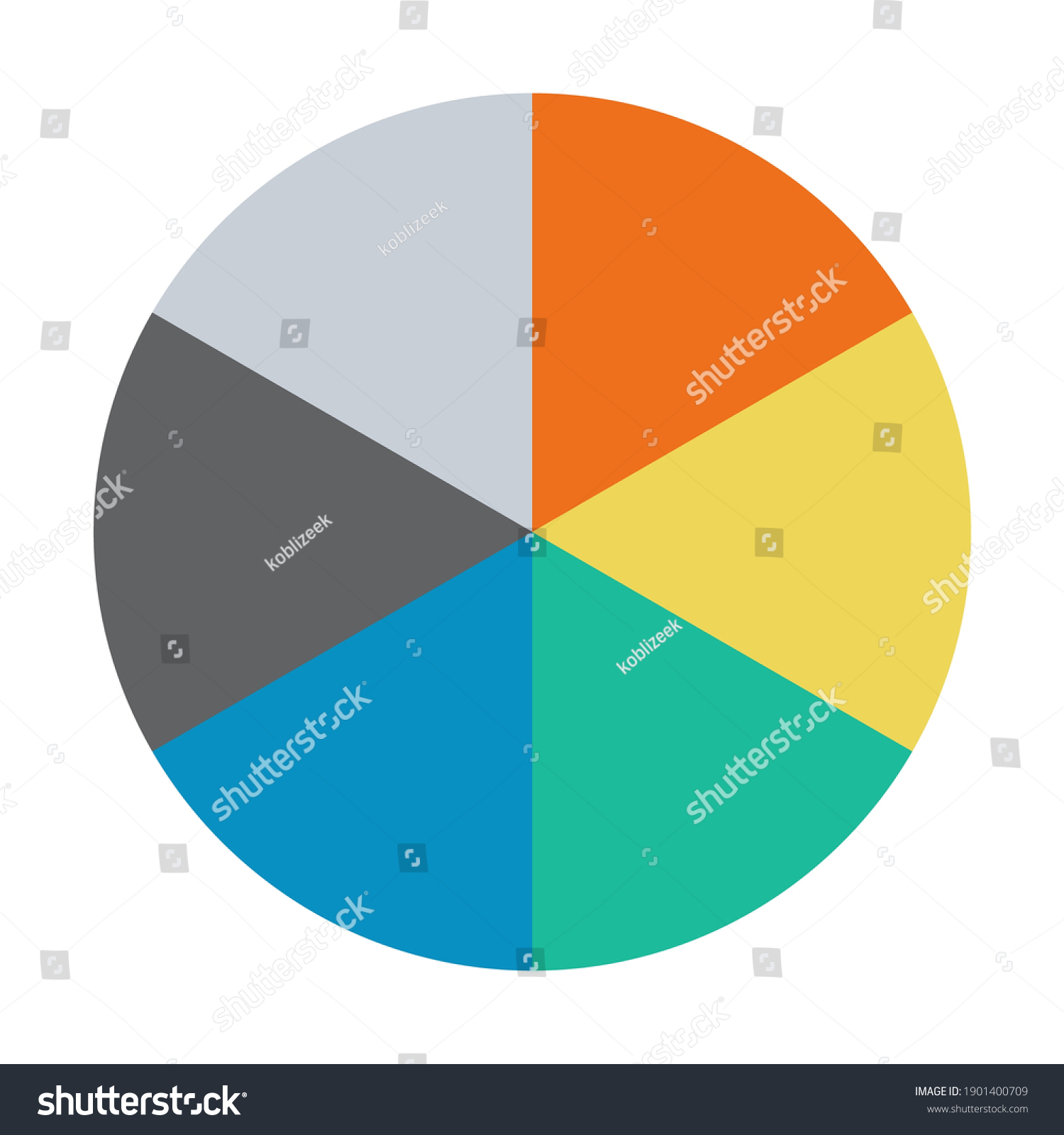 Infographic Pie Chart Cycle Presentation Diagram: เวกเตอร์สต็อก (ปลอด ...