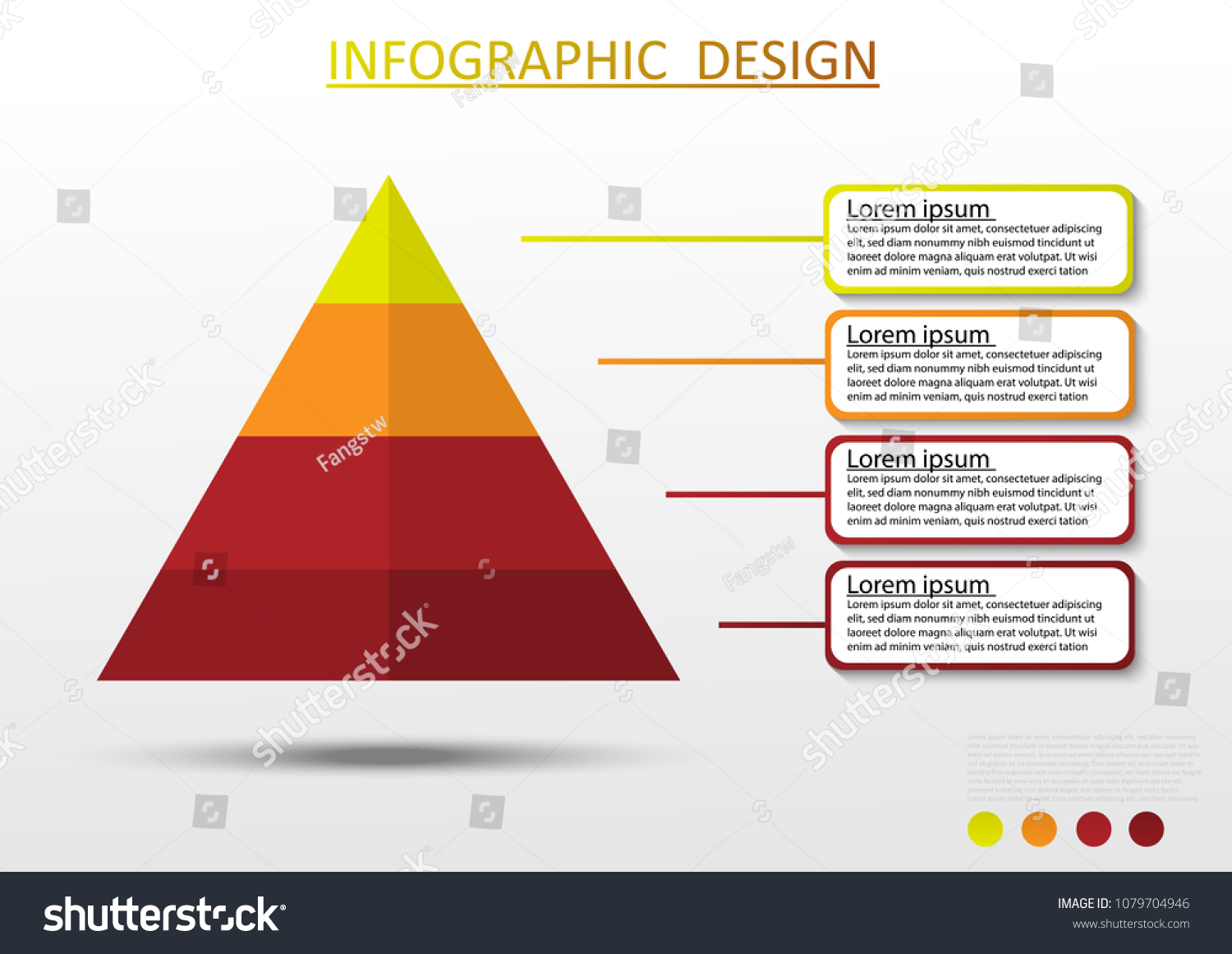 Infographic Presentaion Template Pyramid Shape Stock Vector (Royalty ...