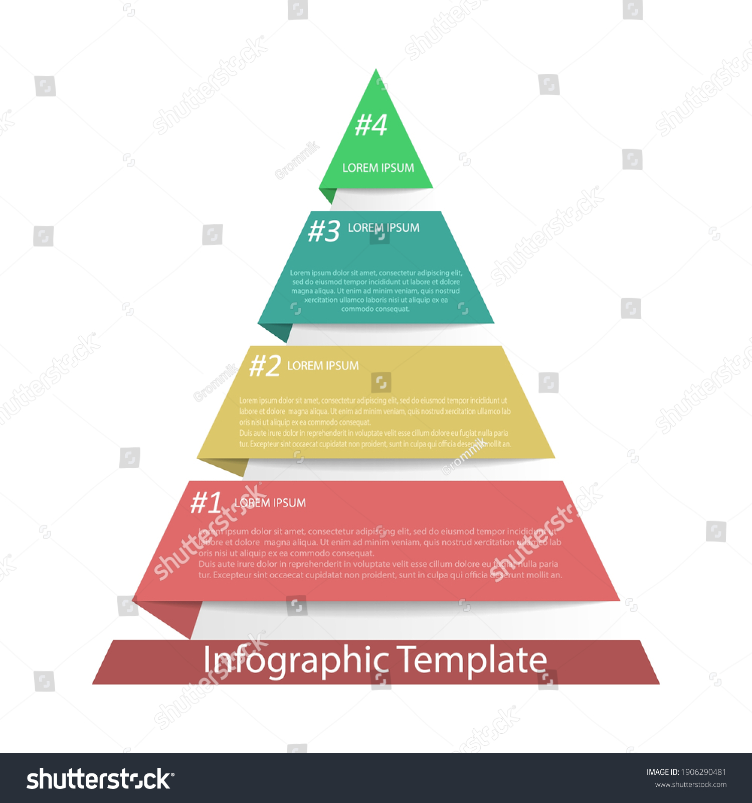Infographic Pyramid Triangle Diagram Divided Into Stock Vector (Royalty ... Infographic Pyramid Triangle Diagram Divided Into Stock Vector (Royalty ...
