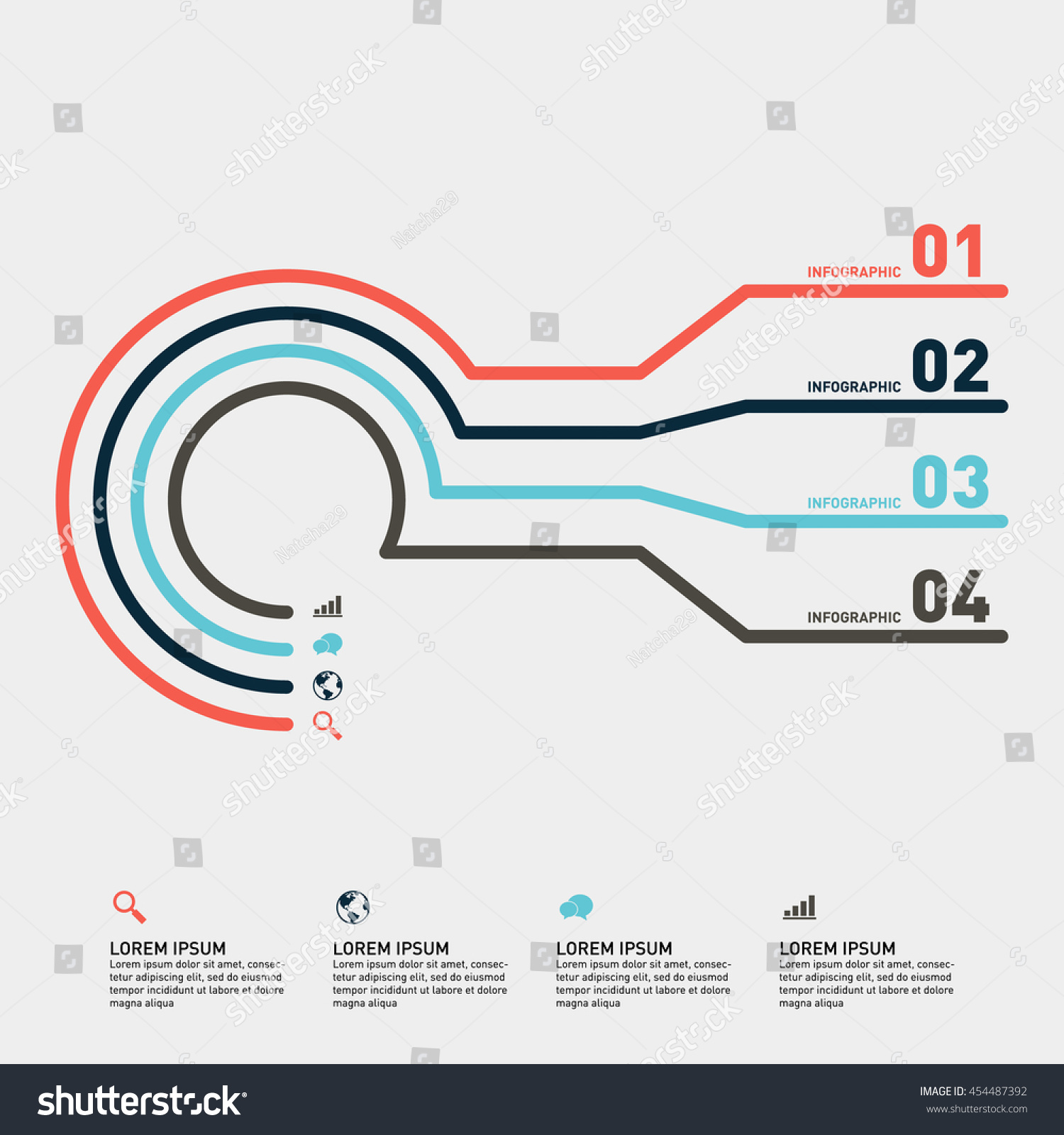 Infographic Report Template Design Element Vector Stock Vector (Royalty ...