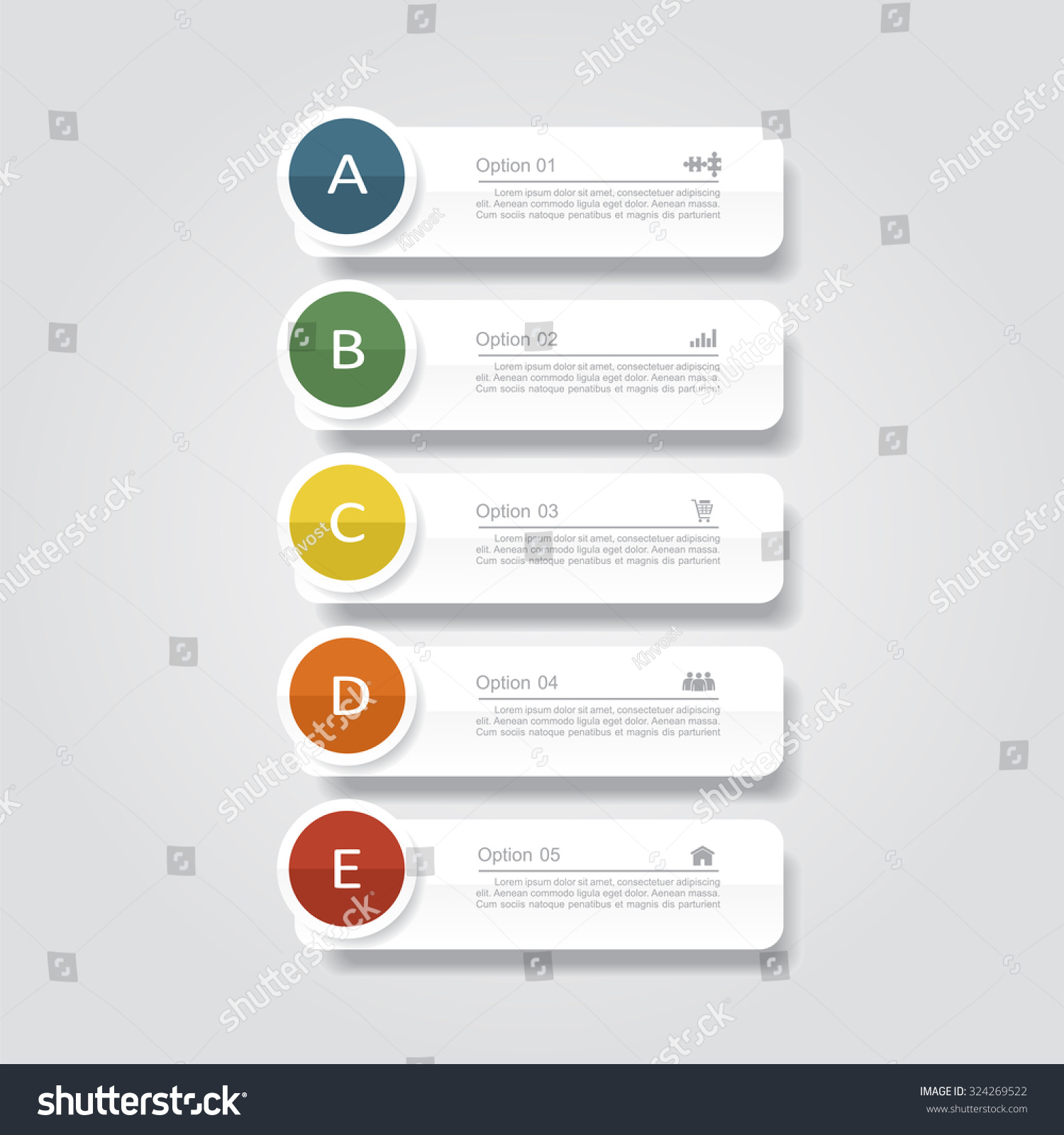 Infographic Report Template Layout Vector Illustration Stok Vektör ...
