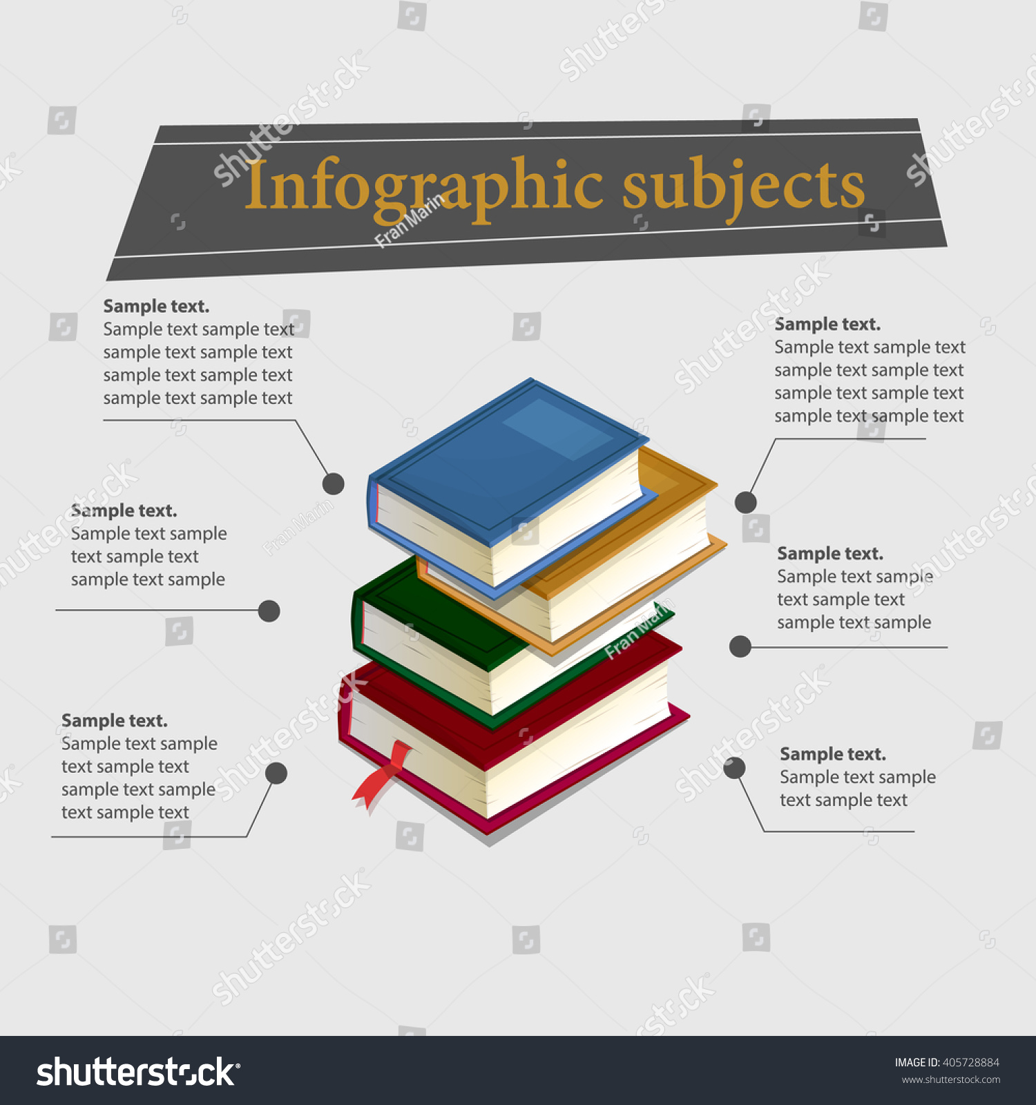 Infographic School Subjects Stock Vector (Royalty Free) 405728884 ...