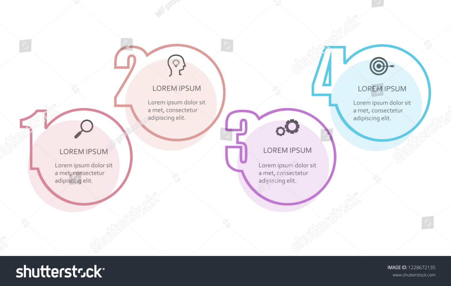 Infographic Step Elements Isolated On White Stock Vector (Royalty Free ...