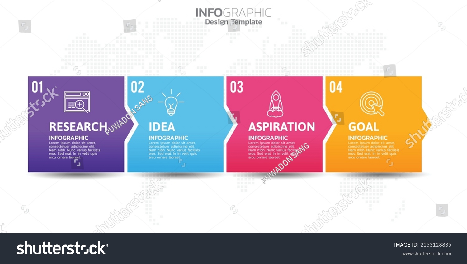 Infographic 4 Steps Elements Content Diagram Stock Vector (Royalty Free ...