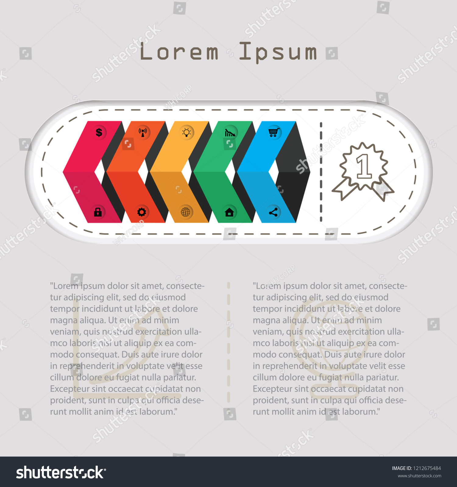 Infographic Template Brochure Concept Flowchart Stock Vector (Royalty ...